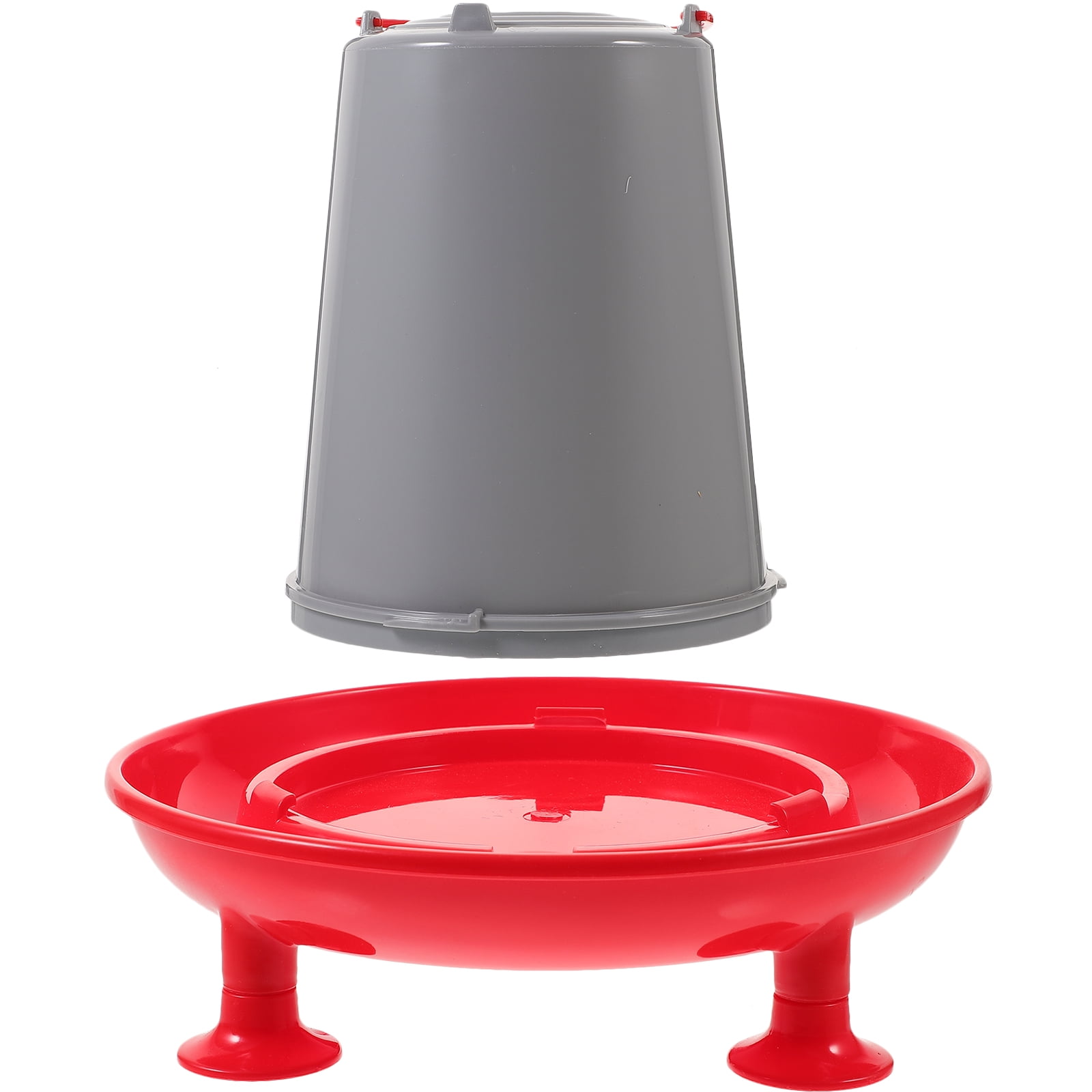 Chick Bird Drinking Fountain Food Feeding Container Hold Feeder ...