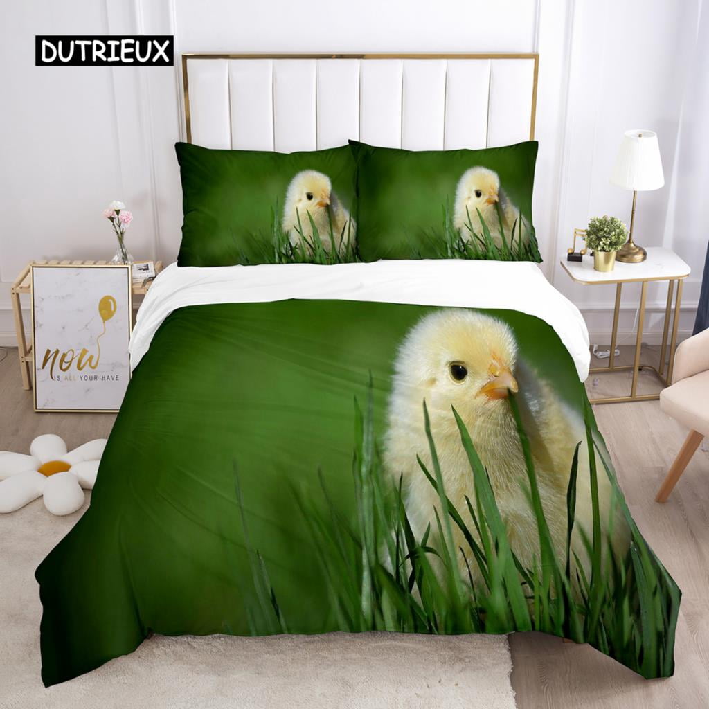 Chick Duvet Cover Set Farm Animals Quilt Cover Little Chicken Twin ...