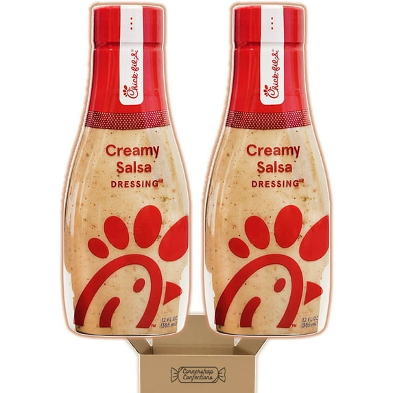 Chick-fil-A Creamy Salsa Dressing, 2 Sealed 12oz Bottles, Salads ...