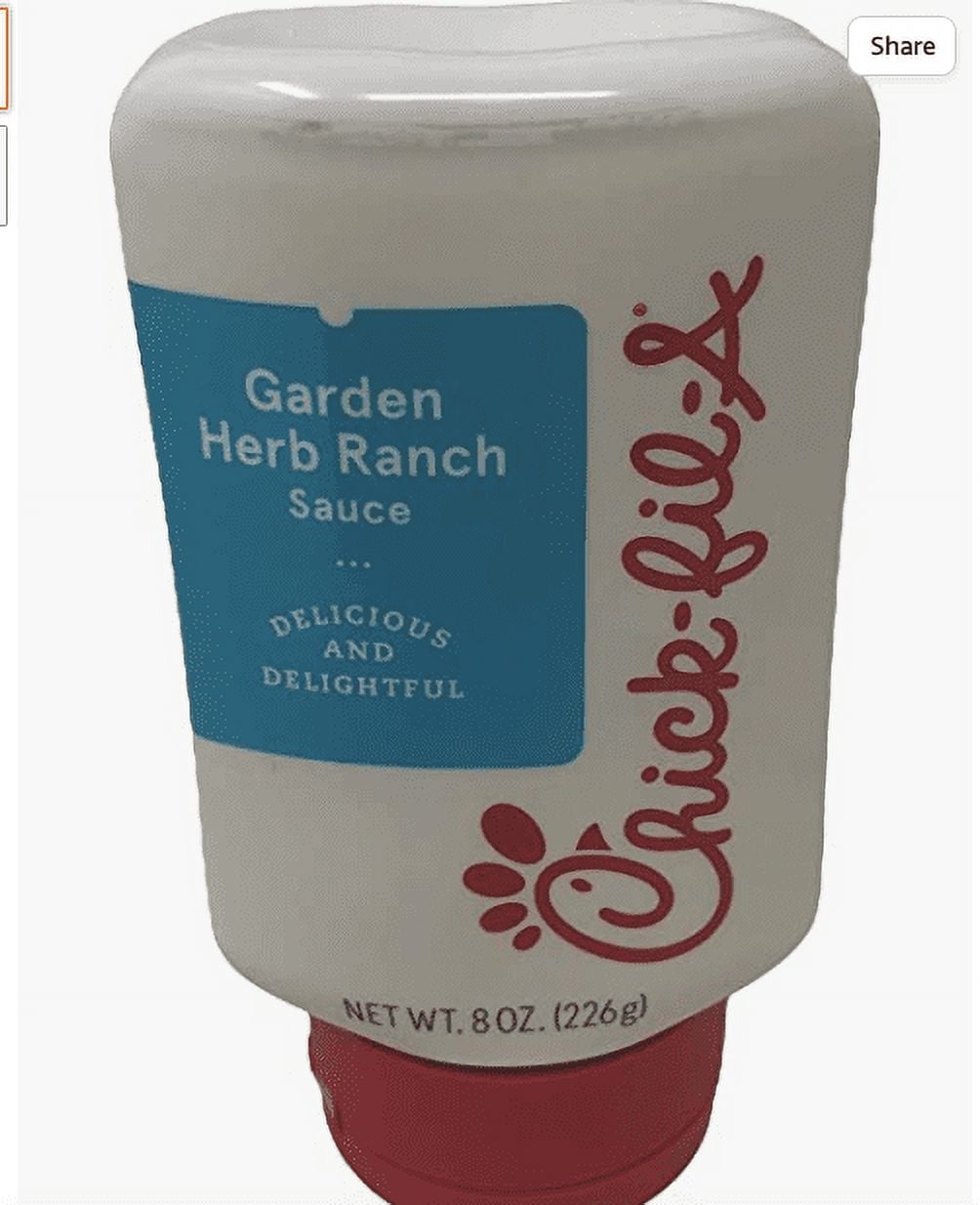 Chick-Fil-A Garden herb ranch Sauce 8 Oz. Squeeze Bottle - Walmart.com