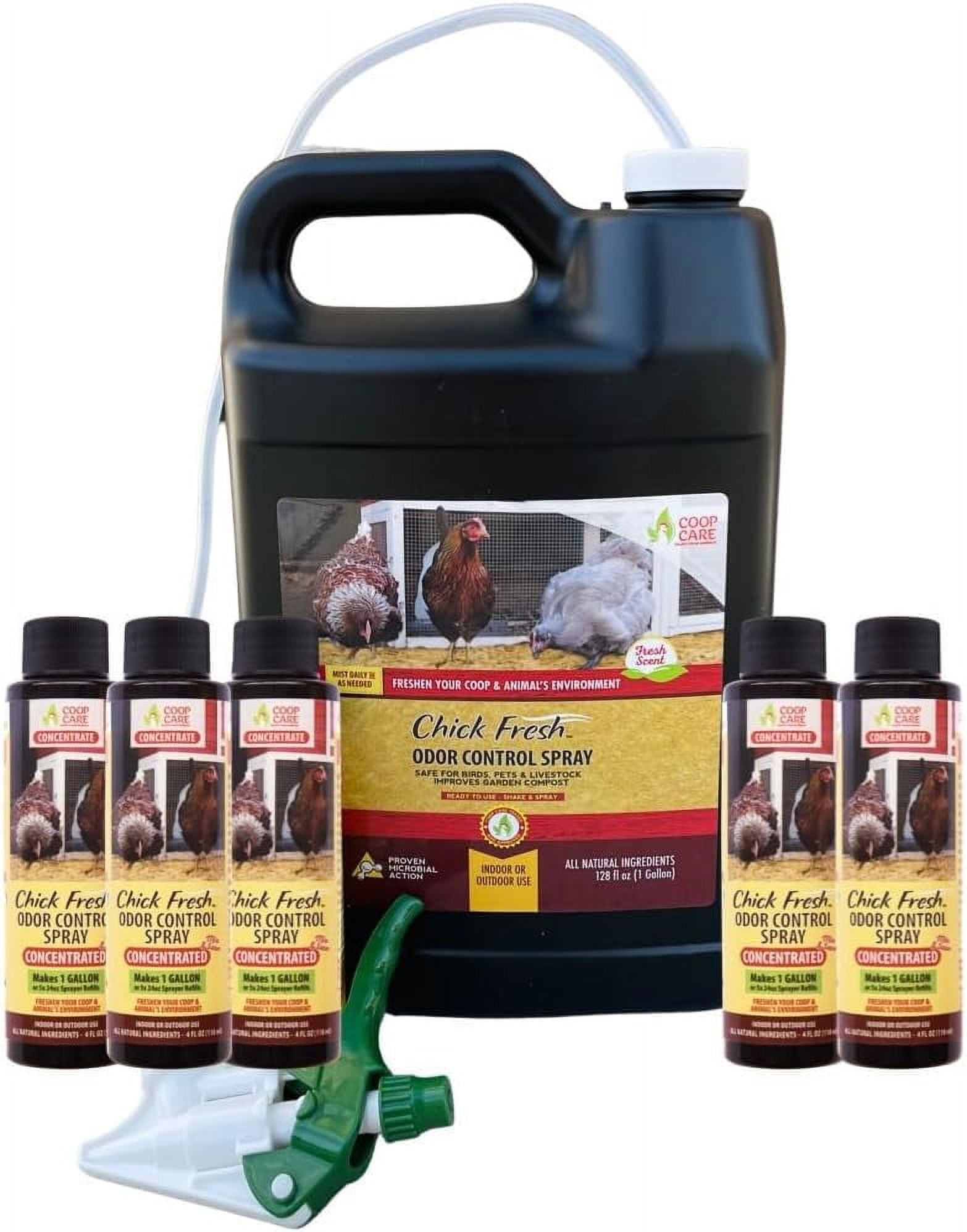 Chick Fresh Odor Eliminator for Backyard Chickens. Makes 1 Gallon of ...