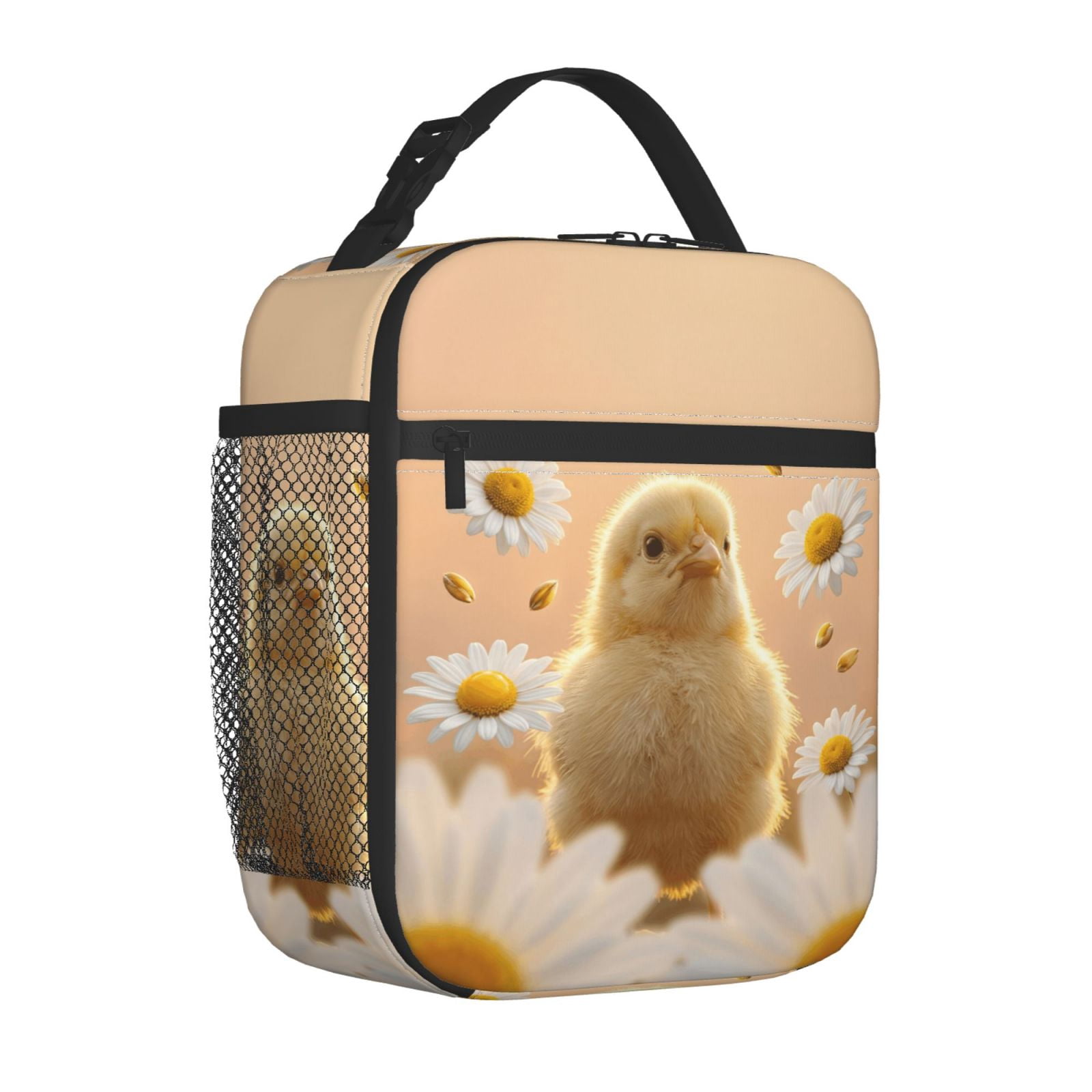 Chick Lunch Box, Aesthetic Patterned Insulated Meal Tote, Reusable ...