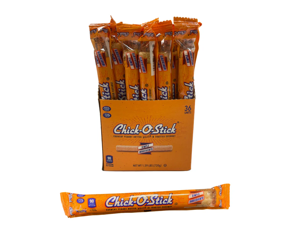 Chick O Stick .7 oz Candy Sticks – 36 Count Box – Old-Fashioned Peanut ...