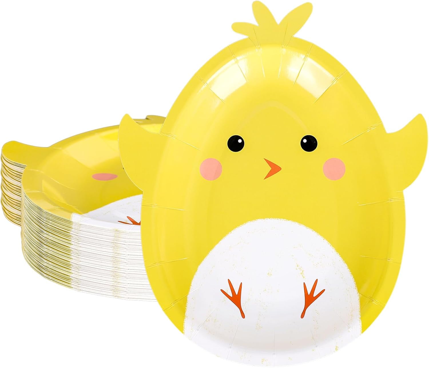 Chick Paper Plates Cartoon Yellow Chicken Shape Disposable Plates for ...