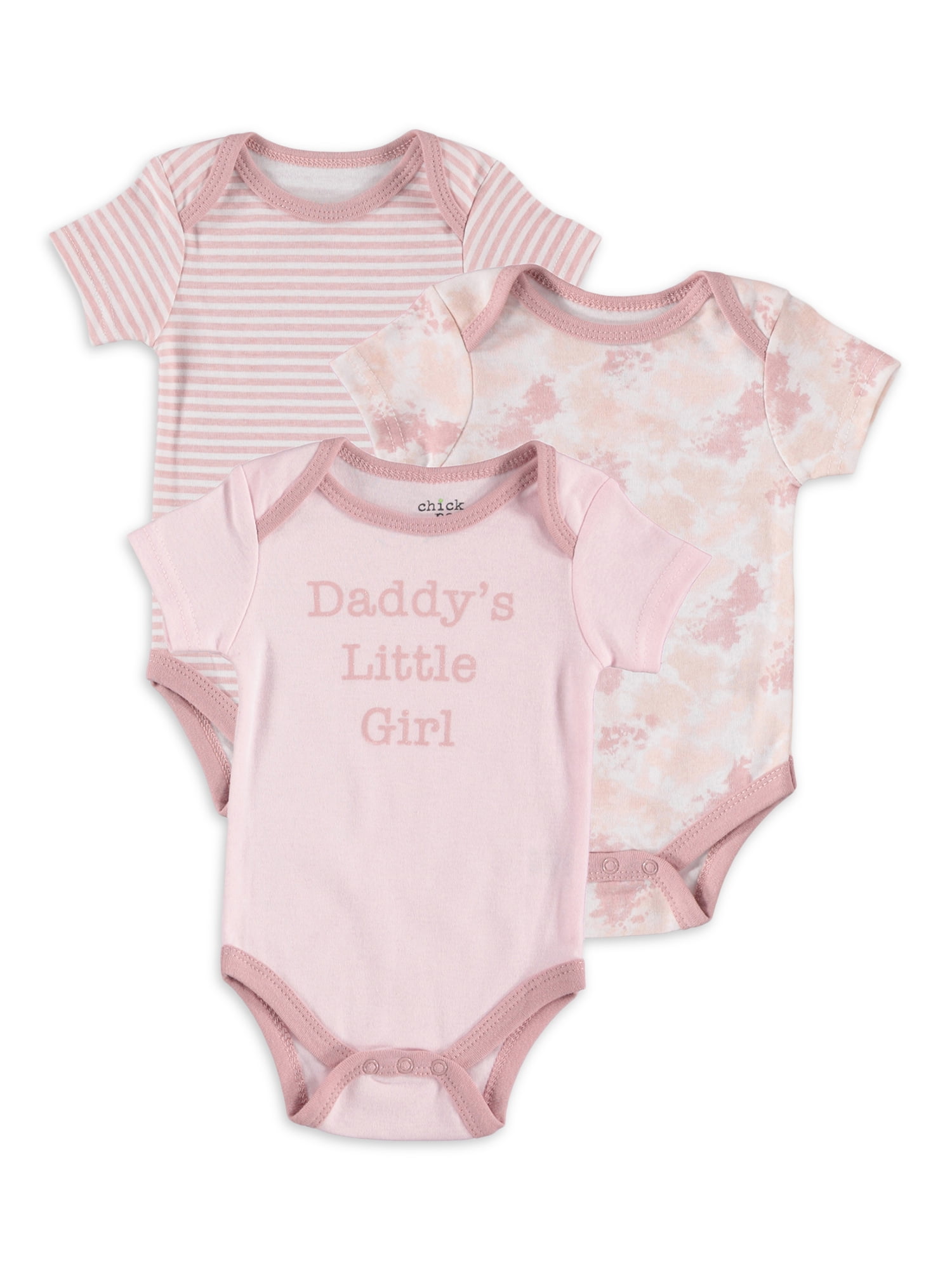 Chick Pea Baby Girl 3 PK Bodysuits, Sizes Newborn-9 Months - Walmart.com