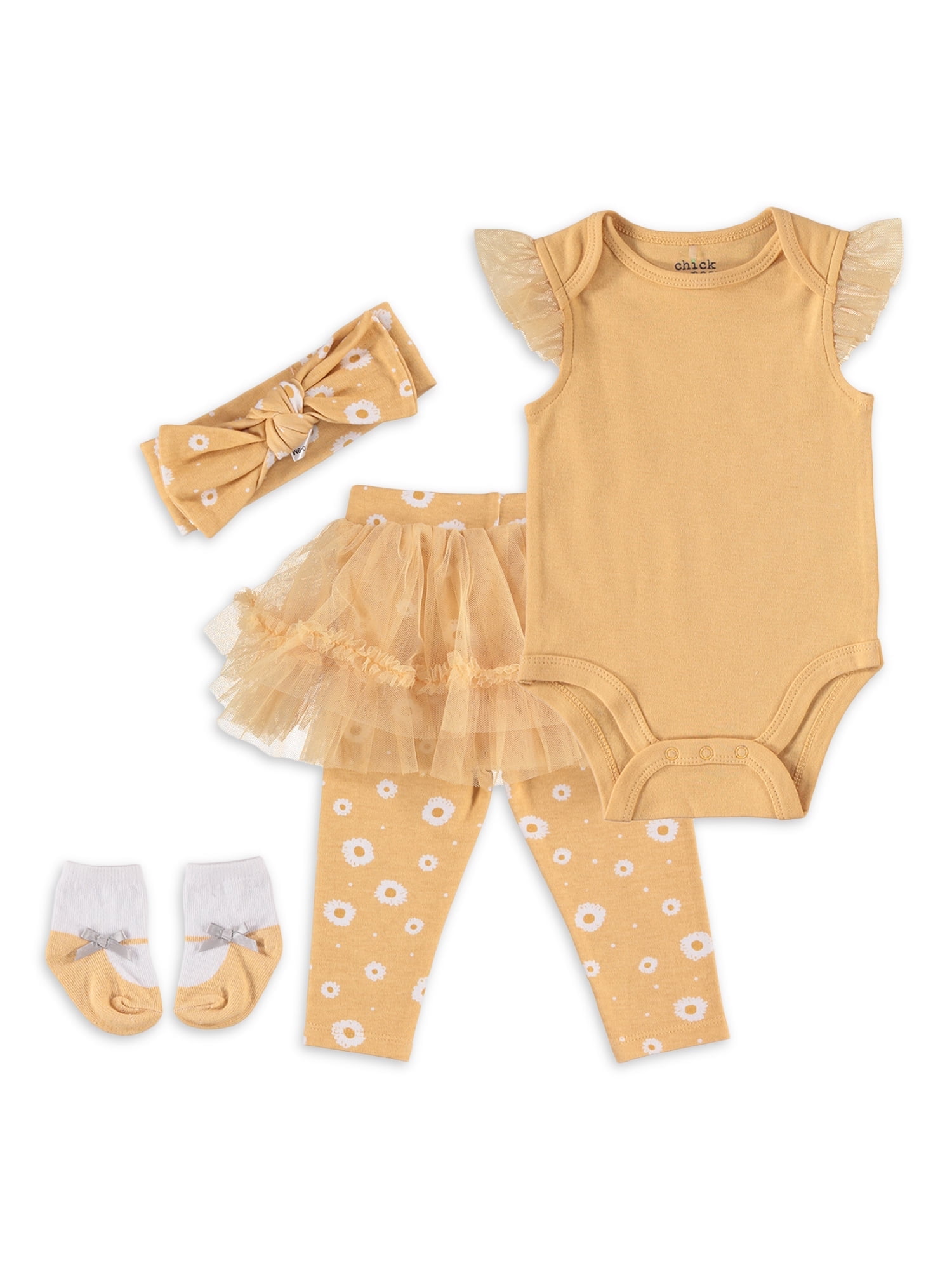 Chick Pea Baby Girl & Toddler Girl 4 PC Tutu Legging Set, Sizes Newborn ...