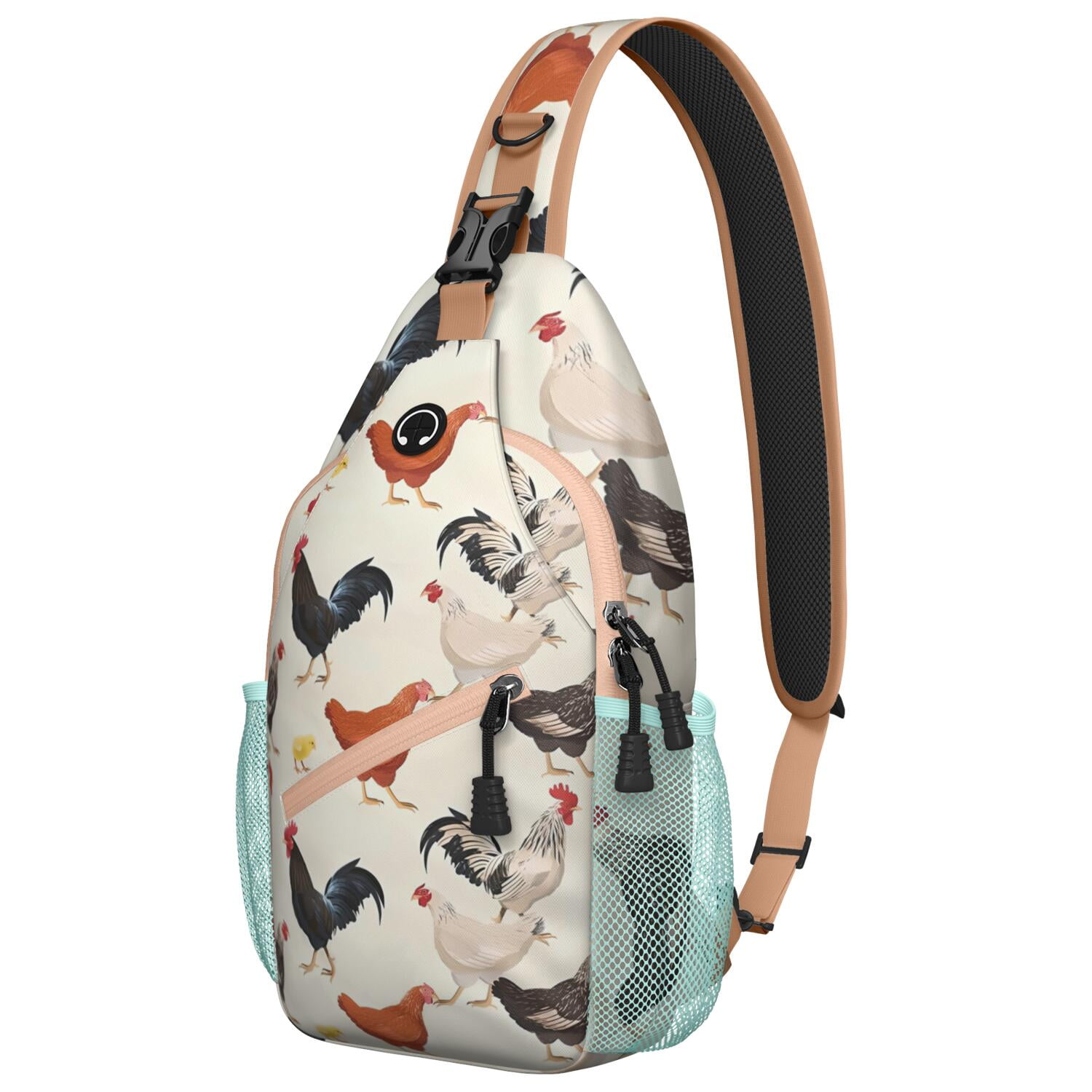 Chick Style Crossbody Bag - Farm Animal Sling Backpack with Expandable ...