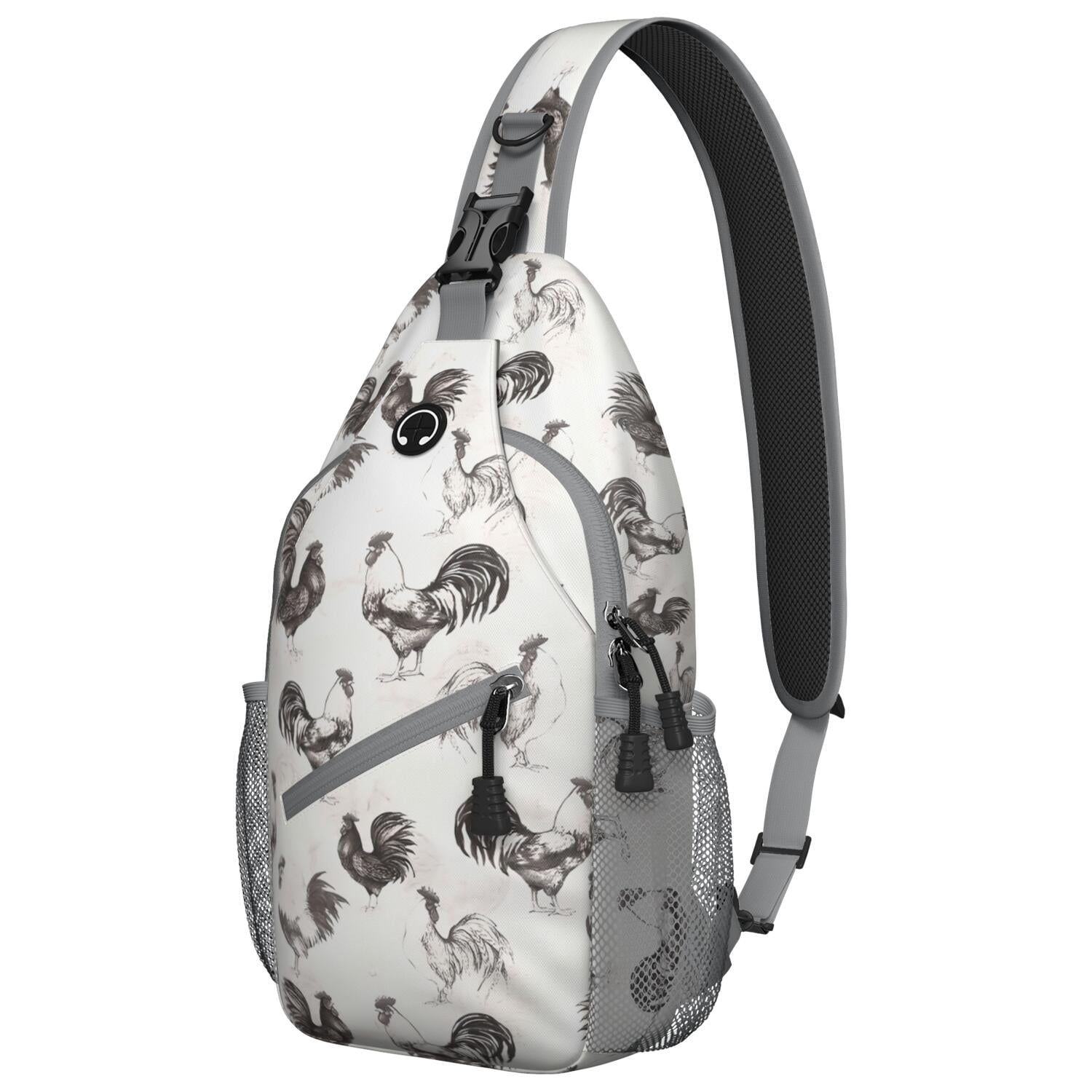 Chick-Themed Sling Bag - Farm-Themed Cute Backpack with Mesh Pockets ...