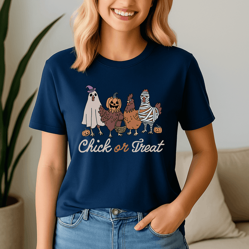 Chick or Treat Halloween Shirt, Chicken Tee, Trick or Treat TShirt ...