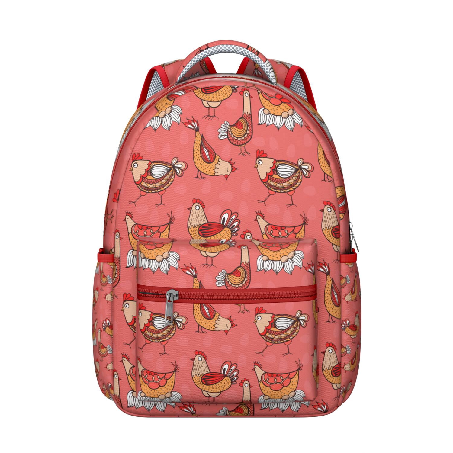 Chick and Sunflower Design School Bag - Lightweight & Waterproof with ...