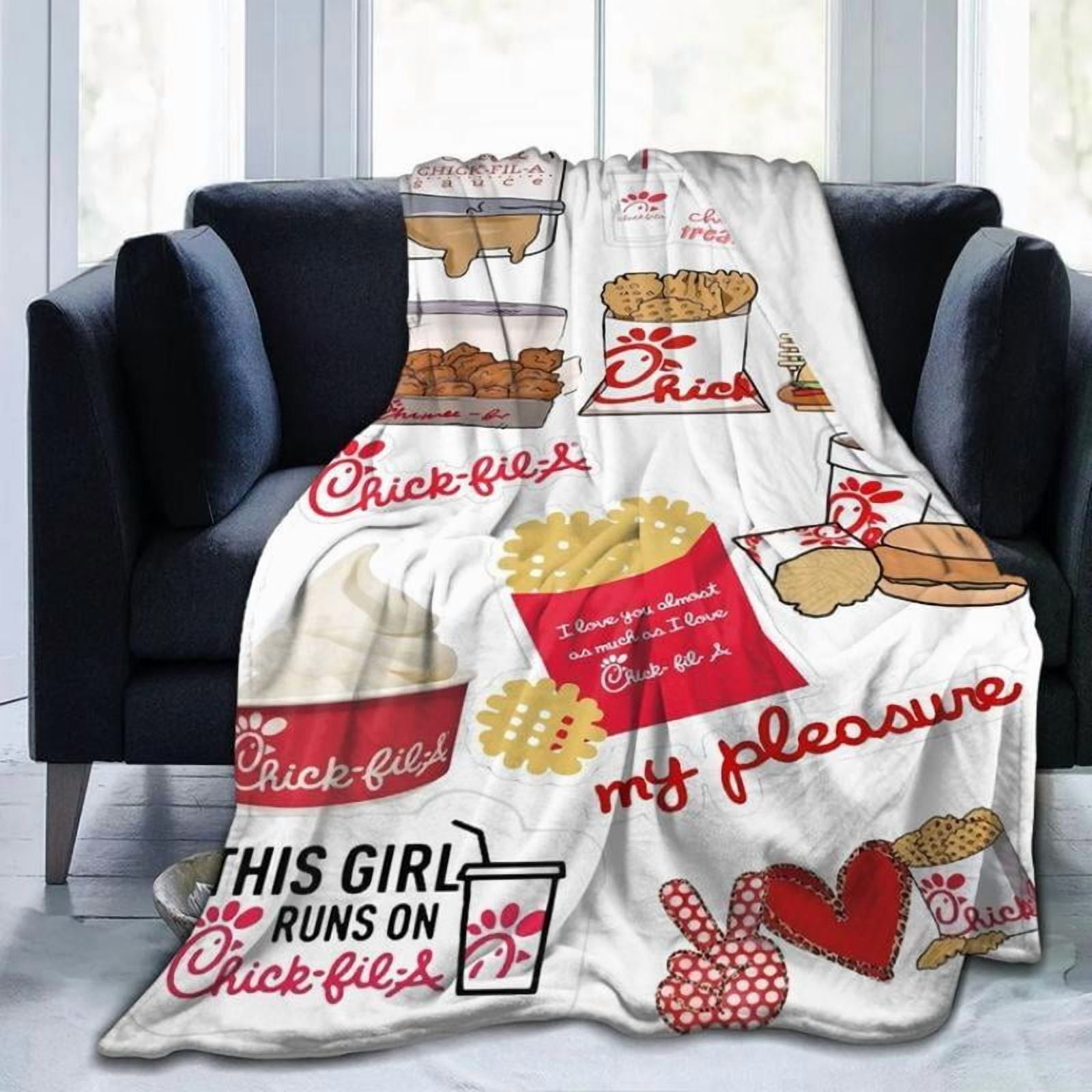Chick-fil-a Themed Flannel Blanket - Soft, Breathable, Lightweight, All ...