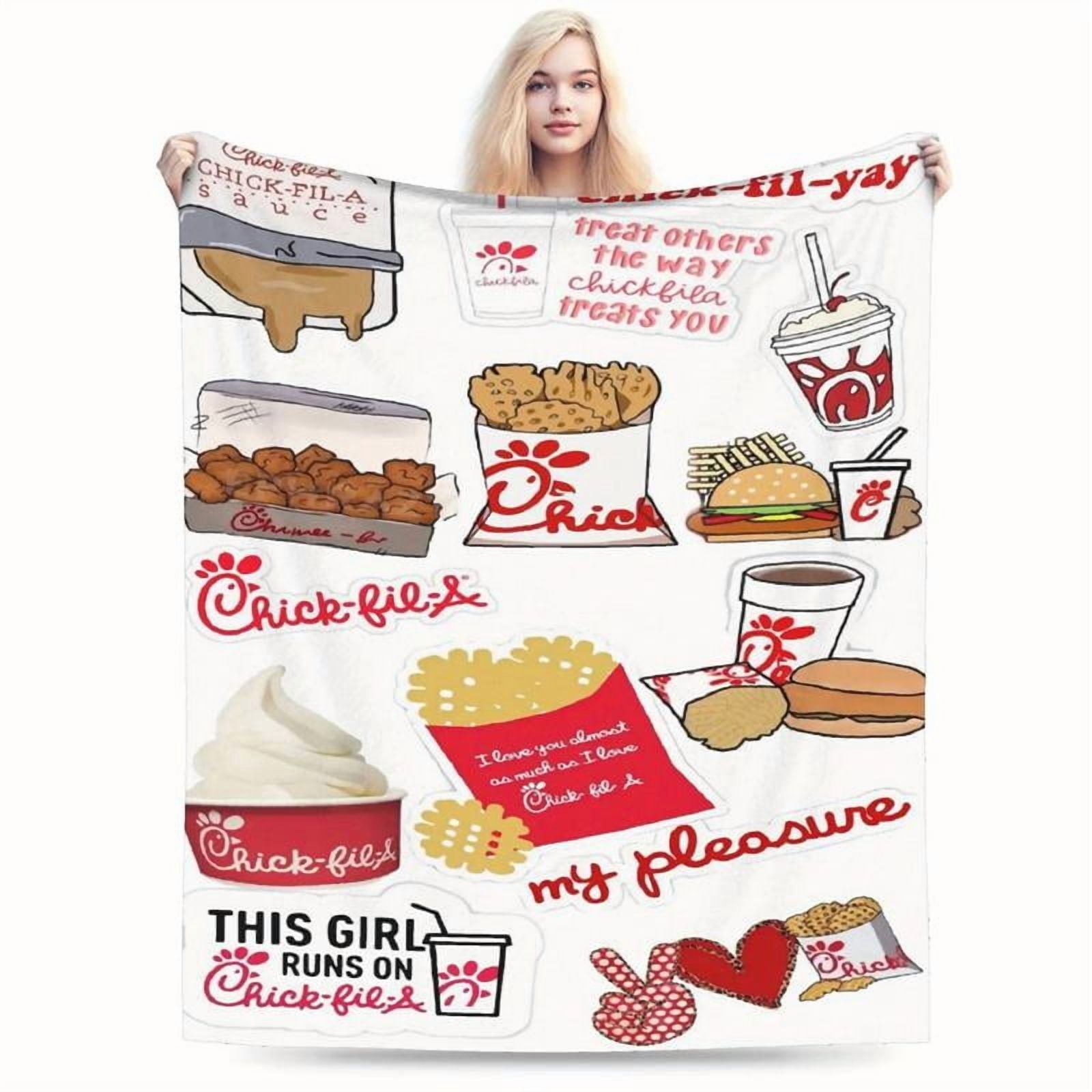 Chick-fil-a Themed Flannel Blanket - Soft Breathable Lightweight All ...