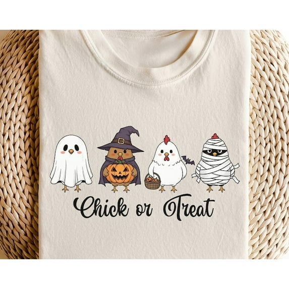 Chick or Treat Shirt, Chicken Shirt, Chicks Shirt, Cute Farm Animal ...