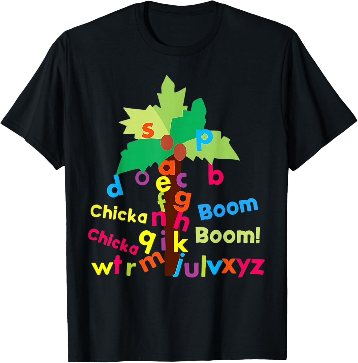 Chicka Boom Boom I'm Glad to See You 1st Day of School Adult T-shirt ...