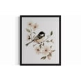 Chickadee Bird On Branch Watercolor Style Art Print Poster Wall Art ...