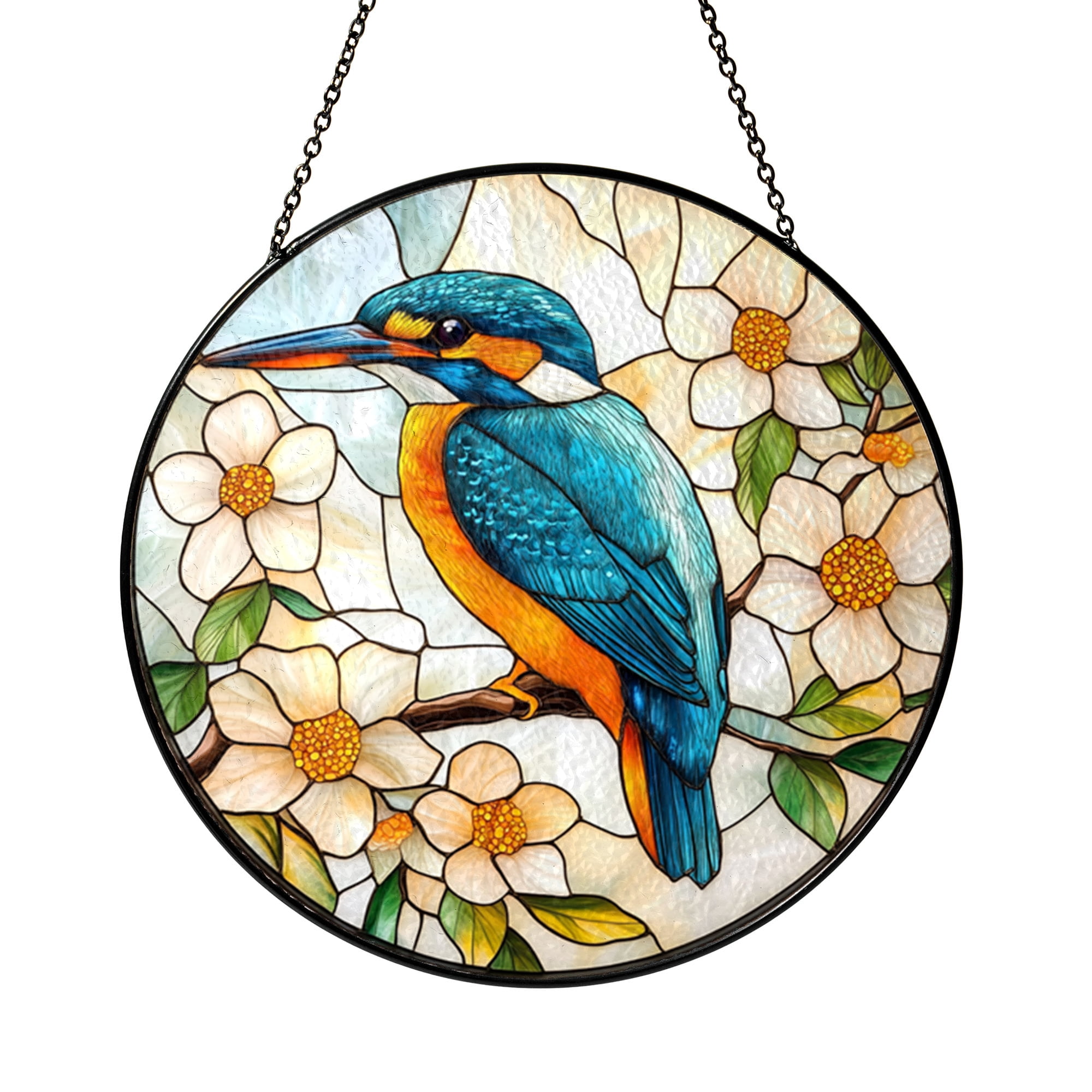 Chickadee Bird Window Decor – Stained Glass Style Nature Art - Walmart.com