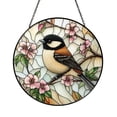 Chickadee Bird Window Hanging Acrylic Suncatcher Decor, Stained Glass ...