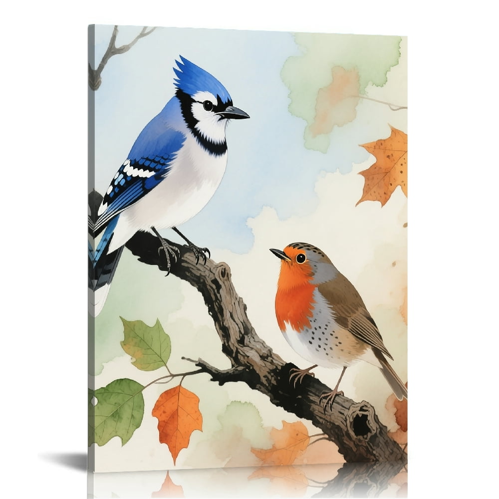Chickadee Goldfinch Bluebird Wall Decor for Bathroom, Wall Decor For ...