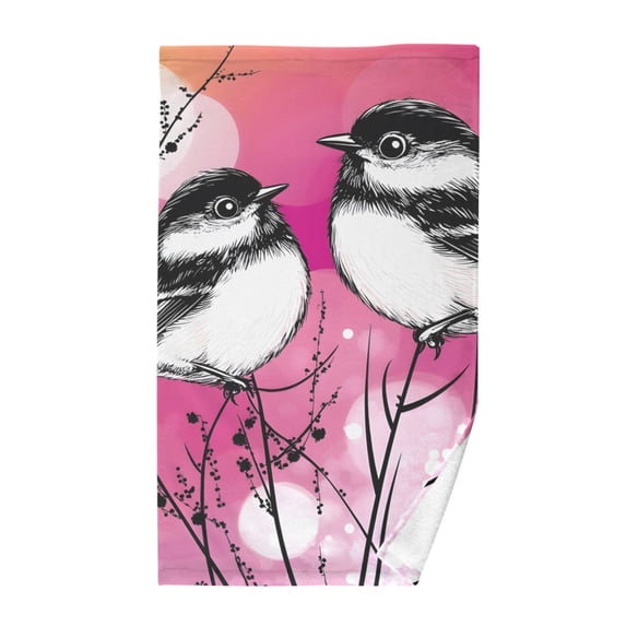 Chickadee Rest Bath Towel 100% Cotton Soft Thick High Absorbency Hand ...