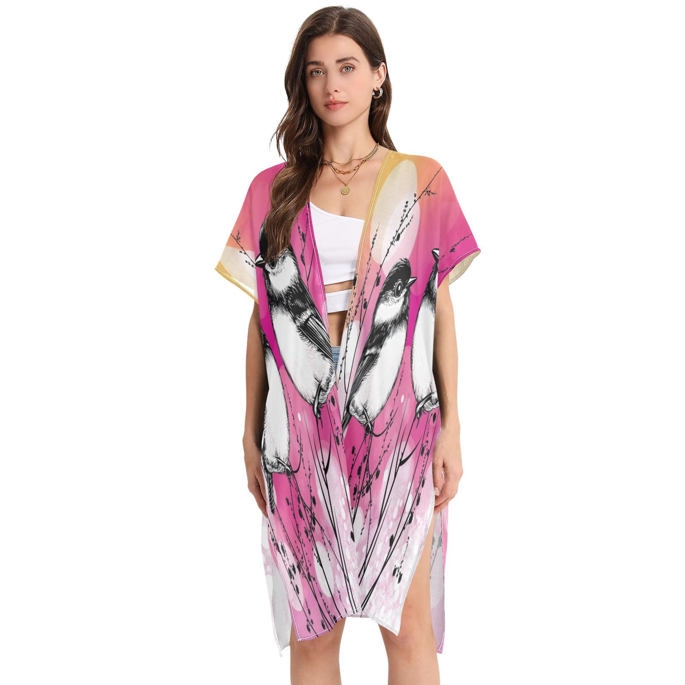Chickadee Rest Women's Swimwear Cover Up Summer Cardigan Beach Pool ...