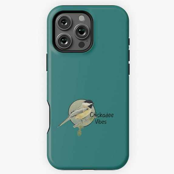 Chickadee Vibes Minimal Cute Bird Design iPhone Case 11 12 13 14 15 16 ...