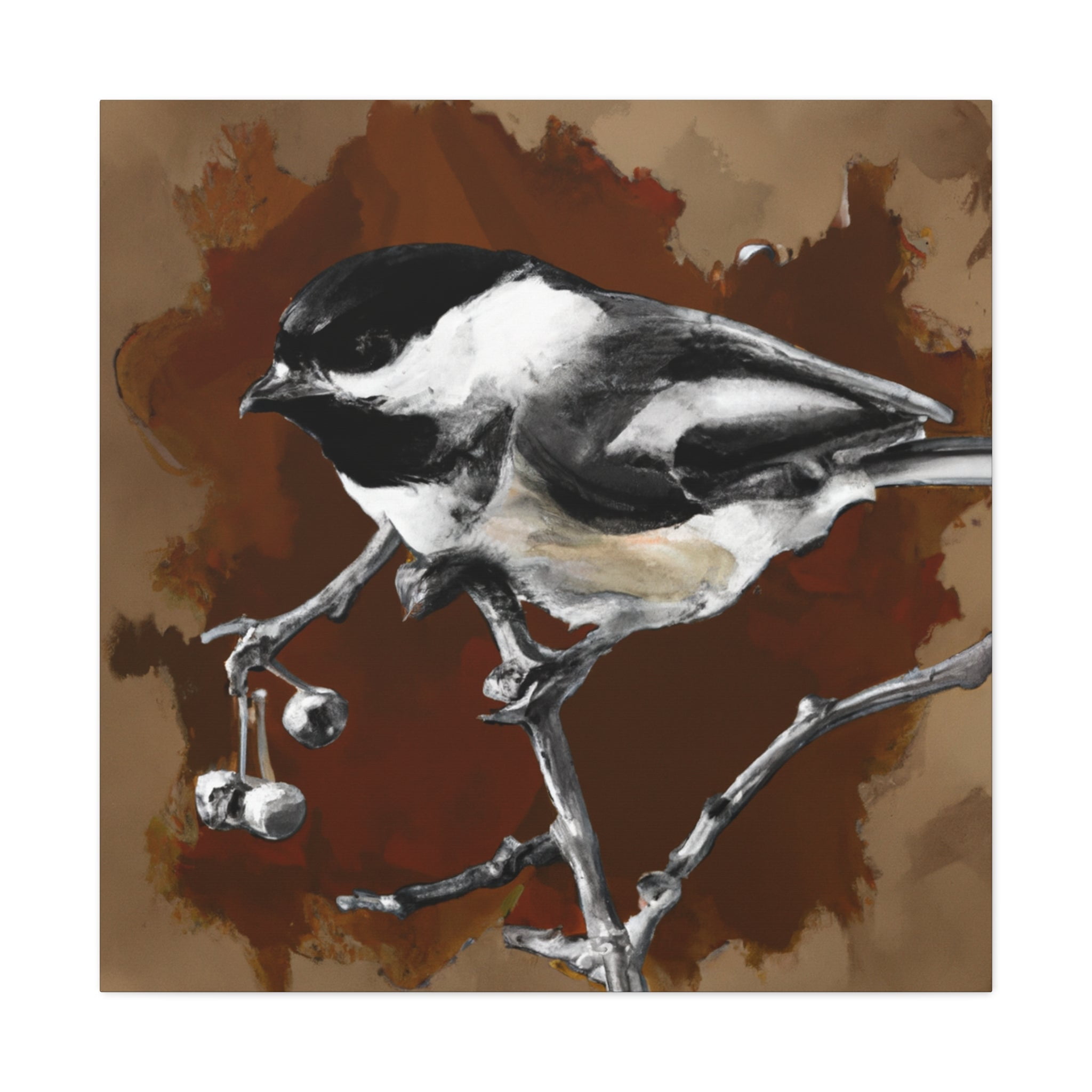 "Chickadee with Baroque Style" - Canvas - Walmart.com