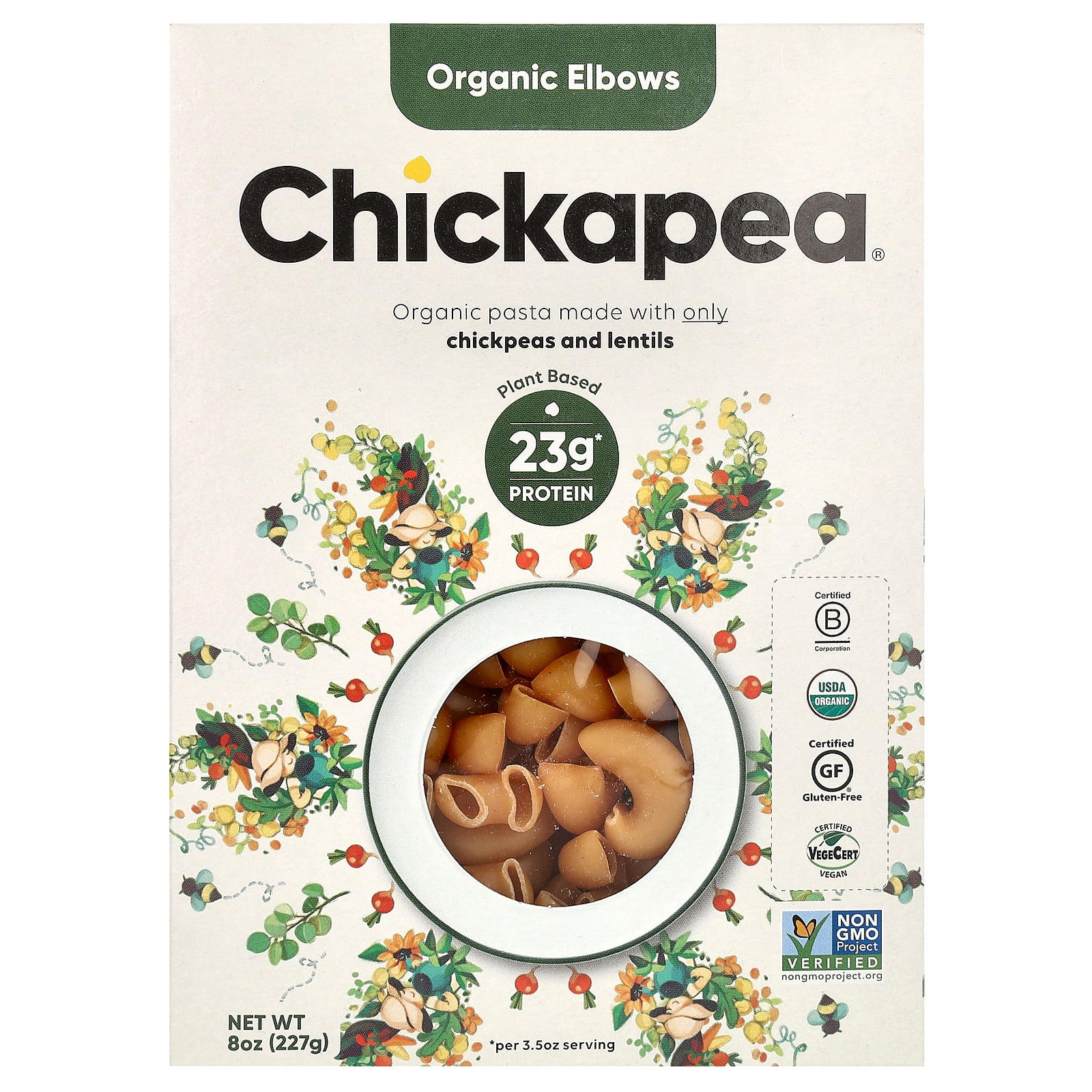 Chickapea Pasta - Pasta Elbows - Case Of 6-8 Oz - Walmart.com