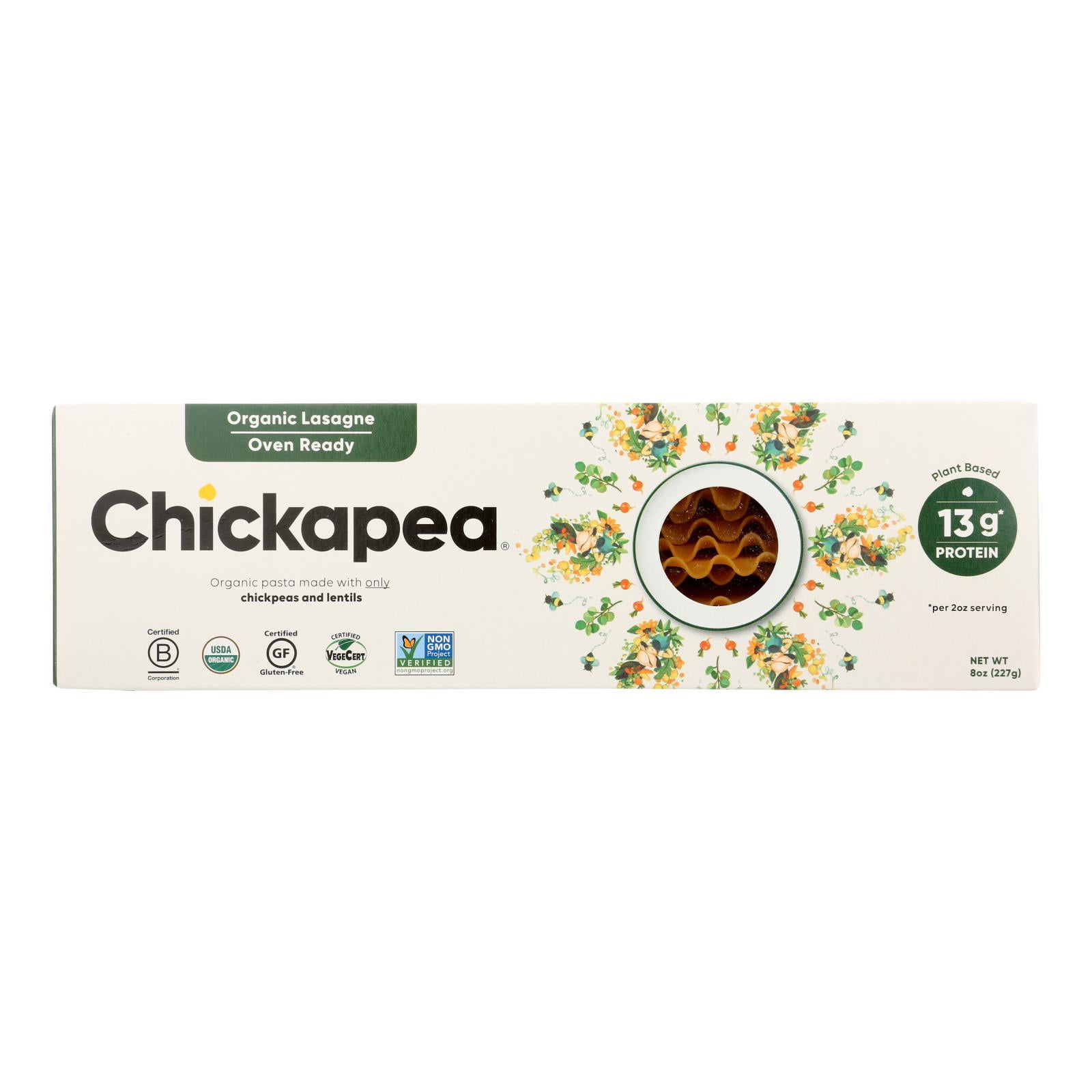 Chickapea Pasta - Pasta Lasagne - Case of 6-8 OZ - Walmart.com