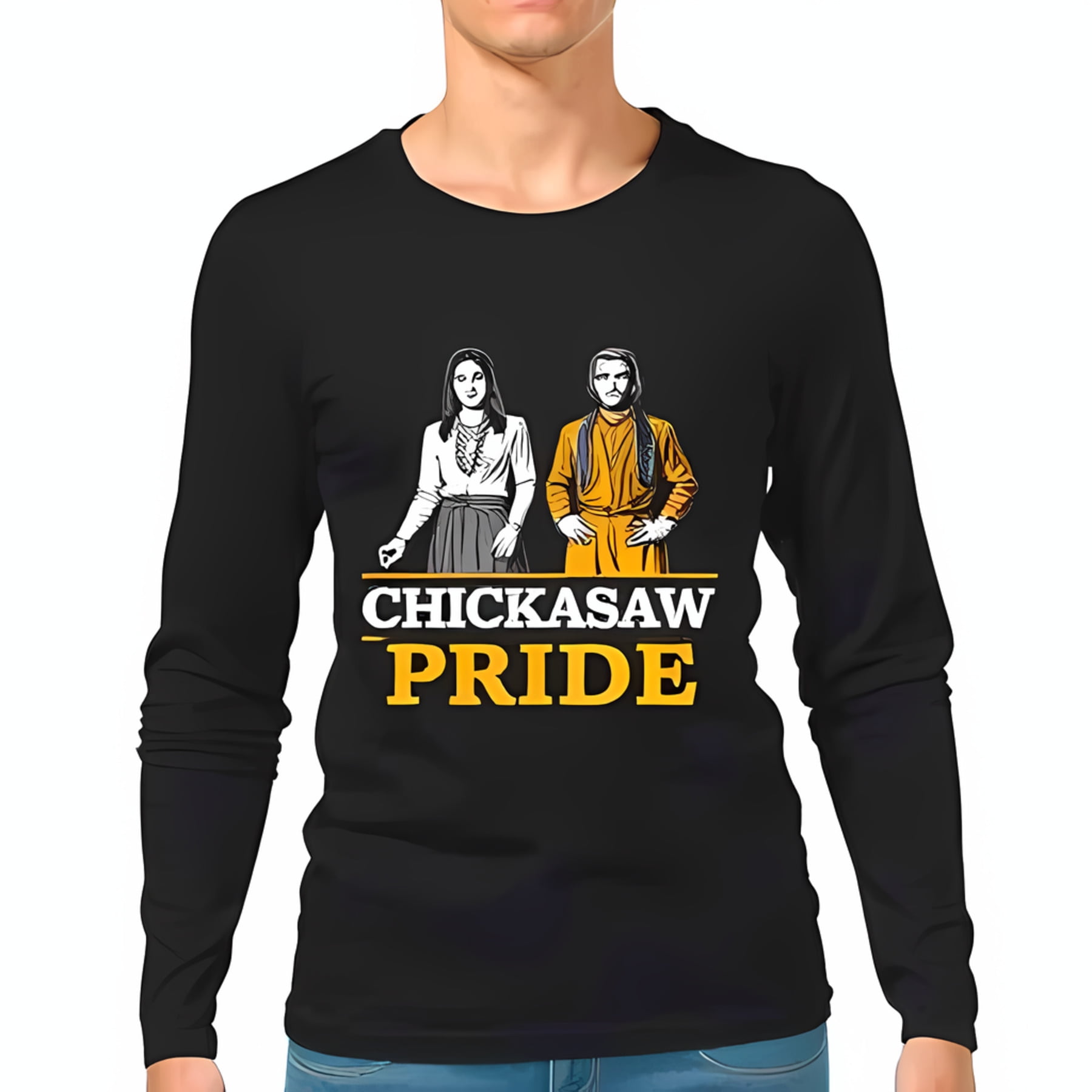 Chickasaw Pride Long Sleeve T-Shirt - Vibrant Cultural Design with ...