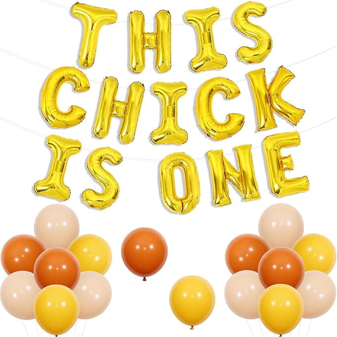 Chicken 1st Birthday Party Decorations This Chick is One Birthday Decor ...