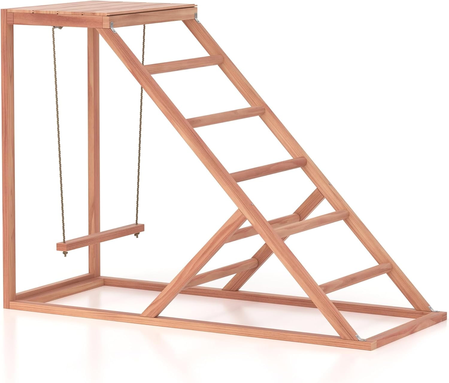 Chicken Activity Play, Multiple Birds Perches with Swing Toy, Wooden ...