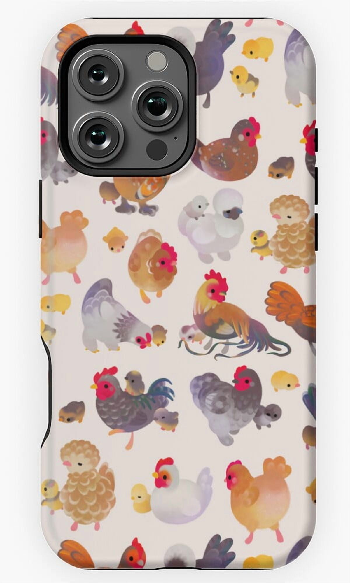 Chicken And Chick Pastel Cute Animal Illustration Print Phone Case for ...