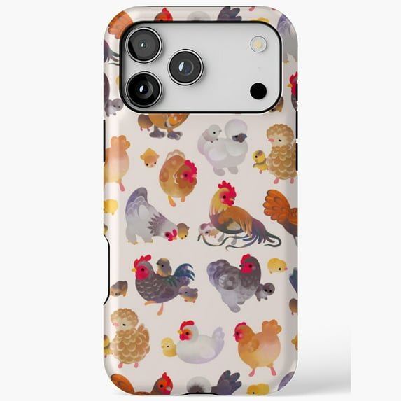 Chicken And Chick Pastel Farm Animal Phone Cover for iPhone 11 12 13 14 ...