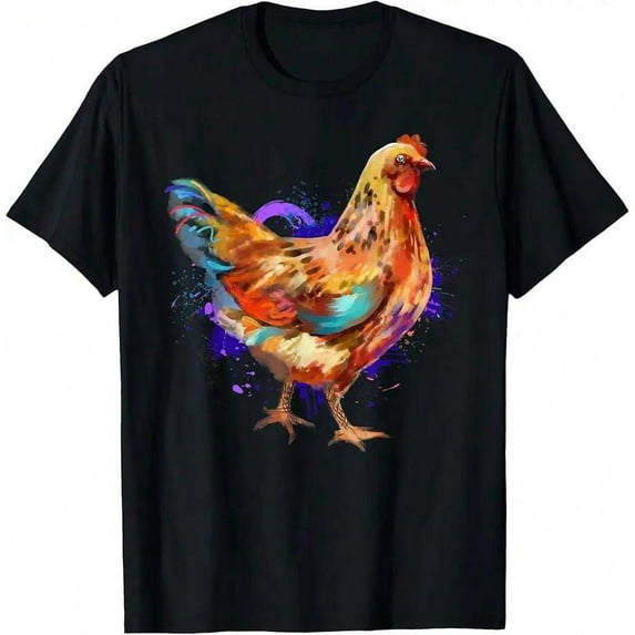 Chicken Art Colorful Funny Fowl Lovers Outfit Men Women Kids T-Shirt ...
