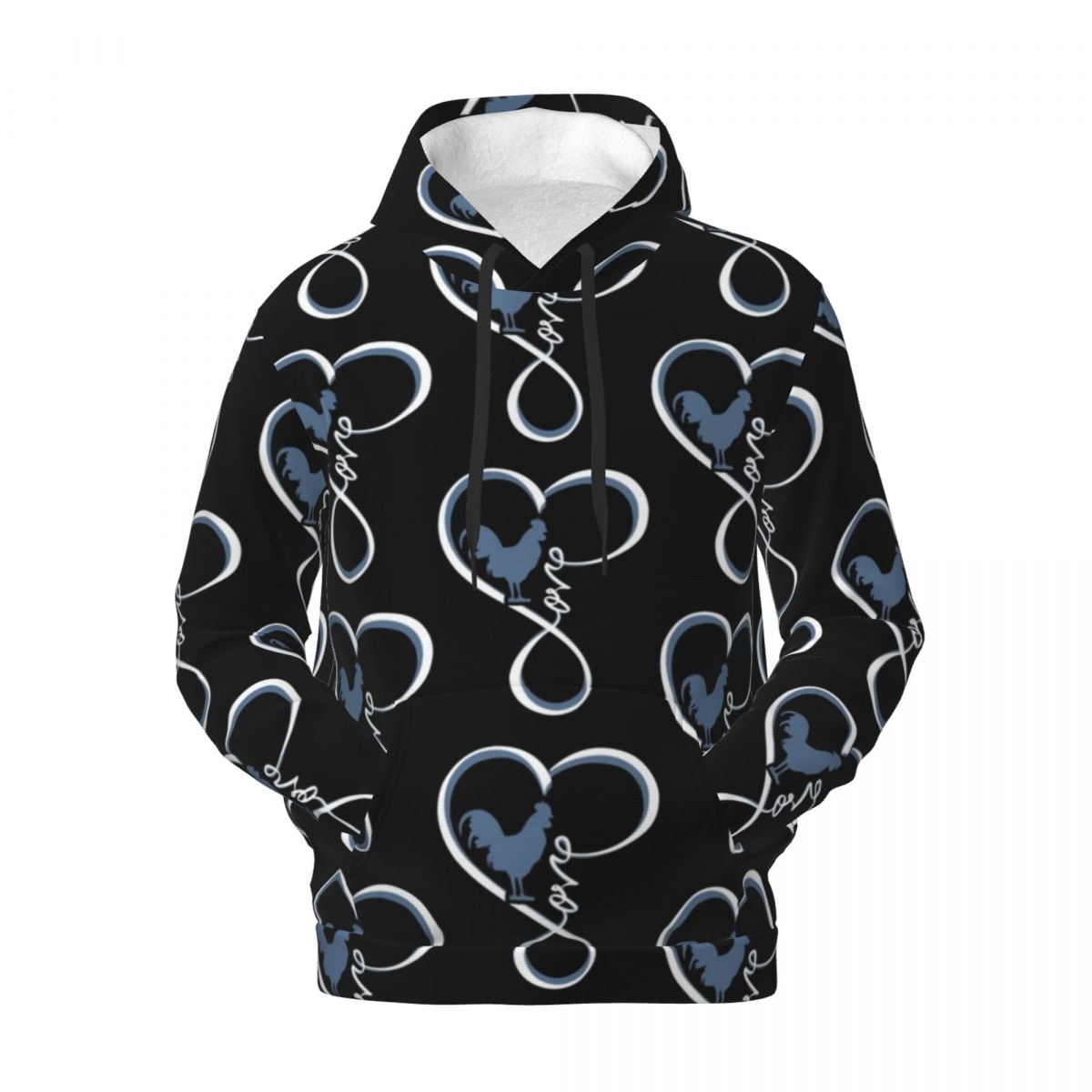 Chicken Art Hoodies Winter Cute Hen Print Street Wear Hooded ...
