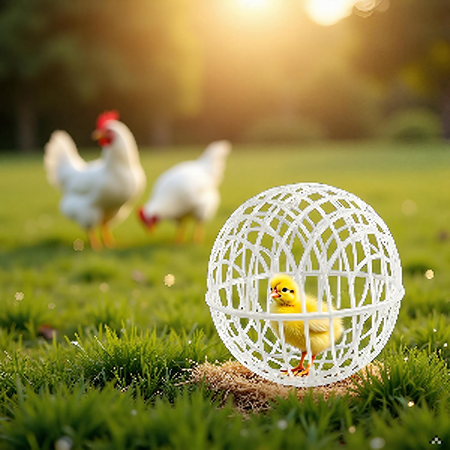 Chicken Ball Cage, Portable Rolling Orb Cages, Spherical Poultry ...