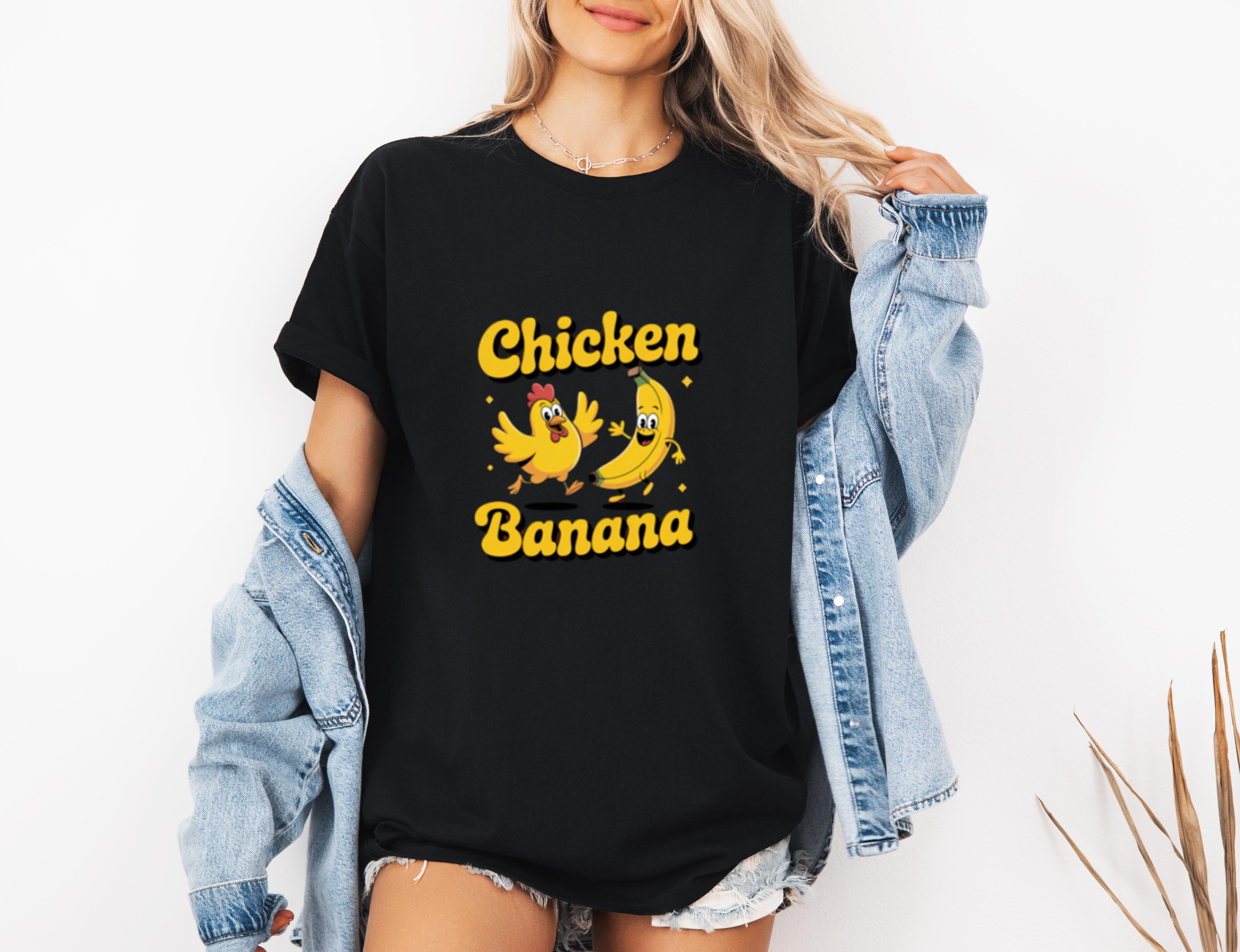 Chicken Banana Banana Banana Funny Viral Meme Quote Unisex T-Shirt, up ...