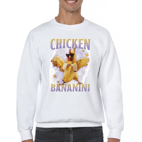Chicken Bananini Crewneck Sweatshirt Funny Italian Brainrot Gen Z Alpha ...