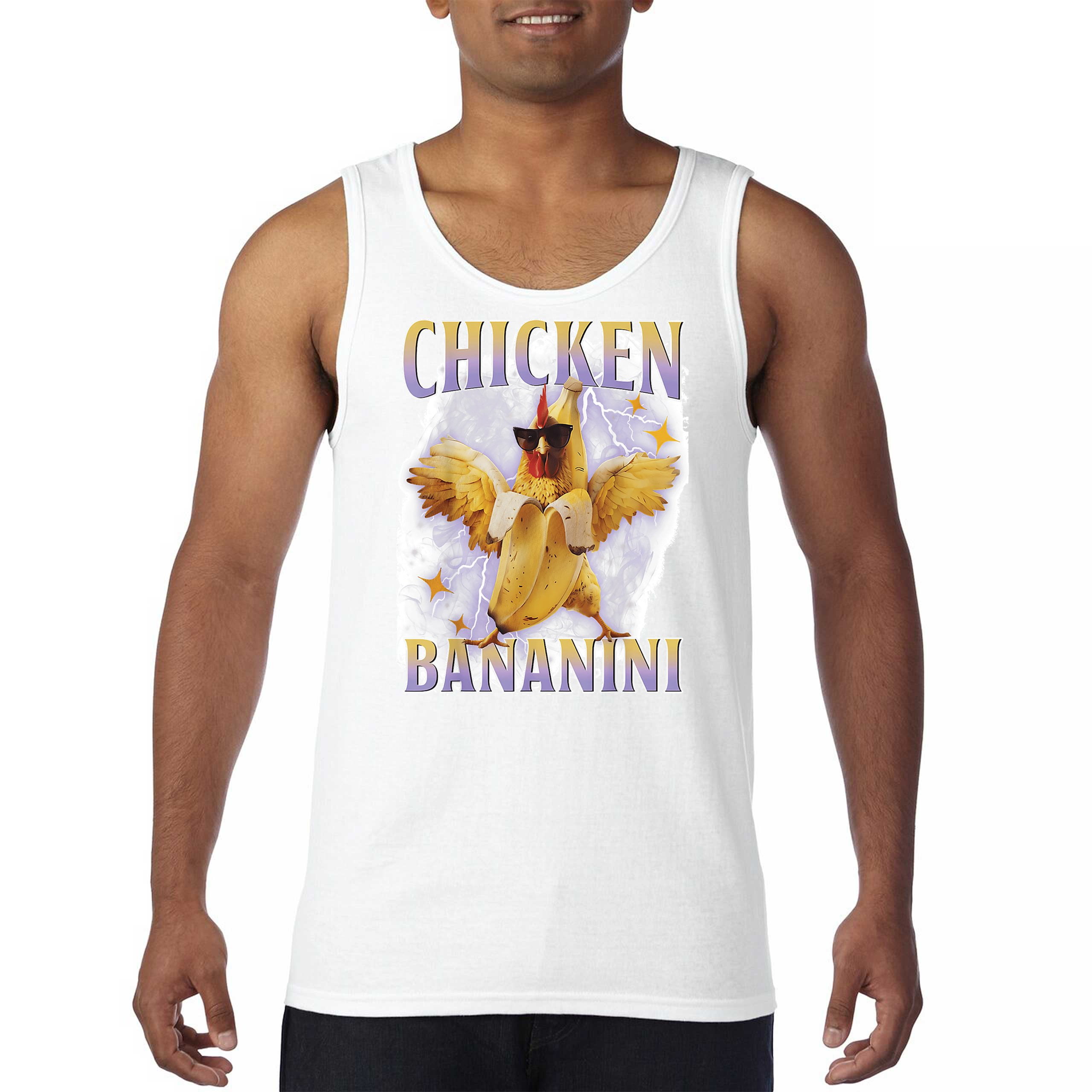 Chicken Bananini Men's Tank Top Funny Italian Brainrot Gen Z Alpha Meme ...
