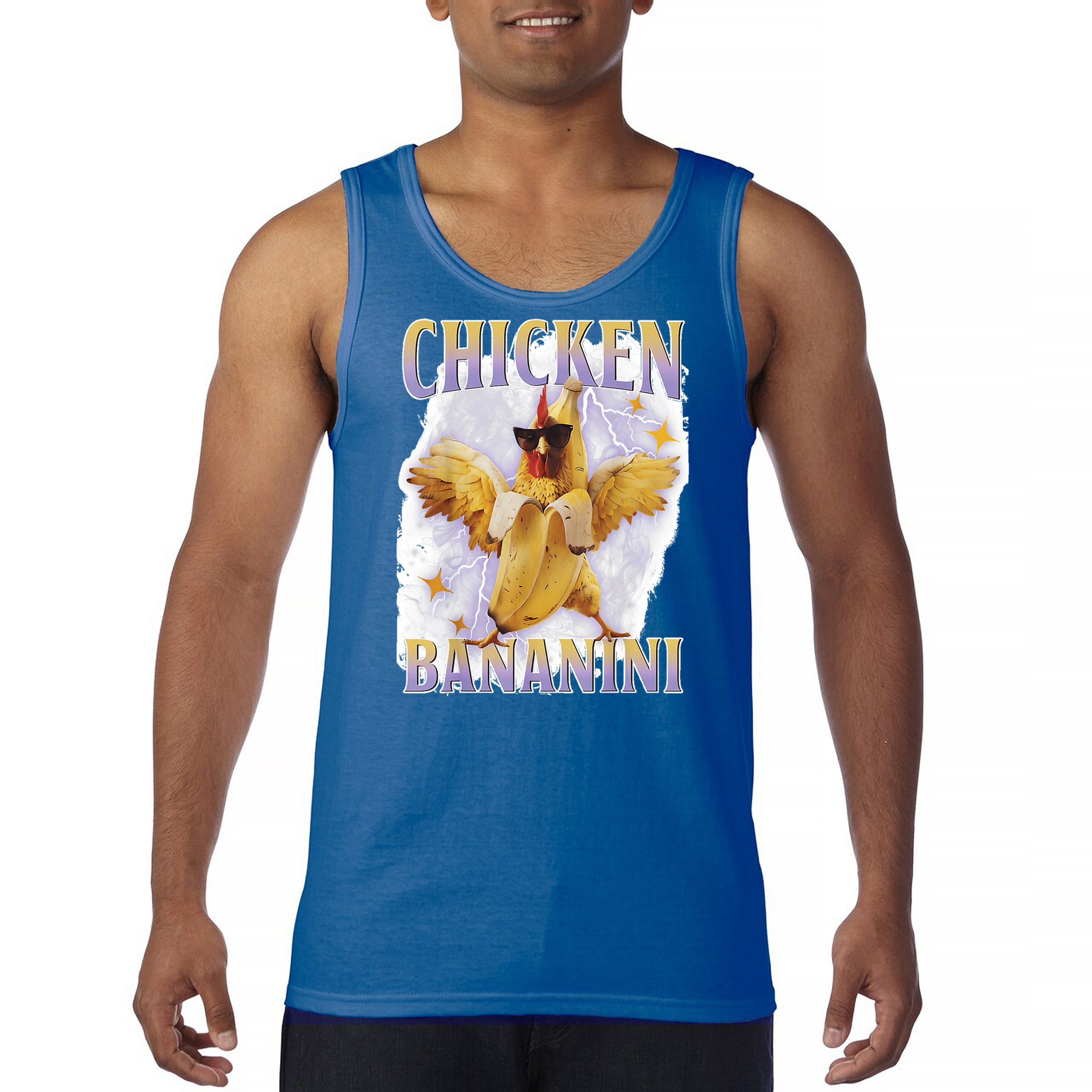 Chicken Bananini Men's Tank Top Funny Italian Brainrot Gen Z Alpha Meme ...