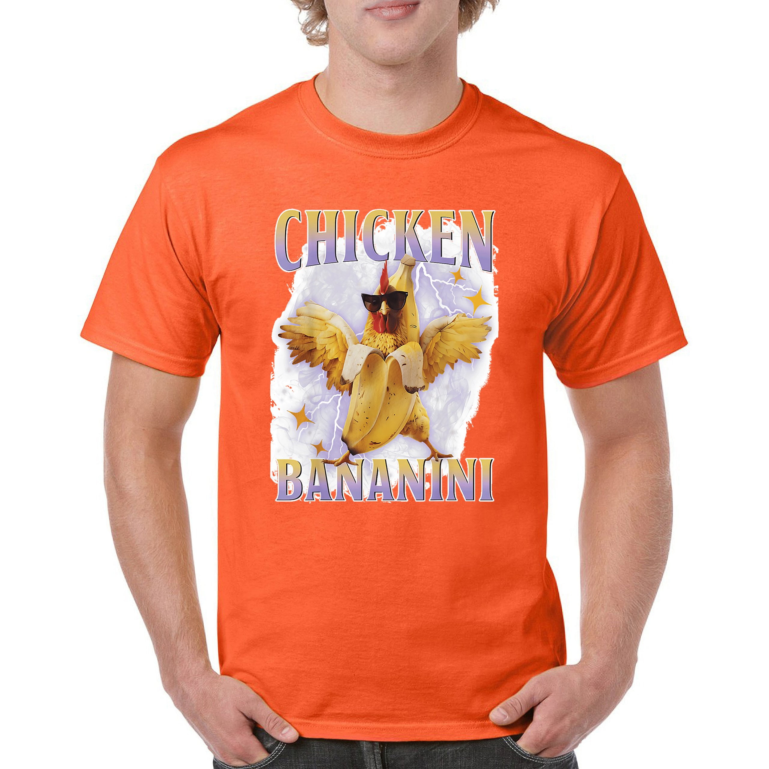 Chicken Bananini T-shirt Funny Italian Brainrot Gen Z Alpha Meme Men's ...