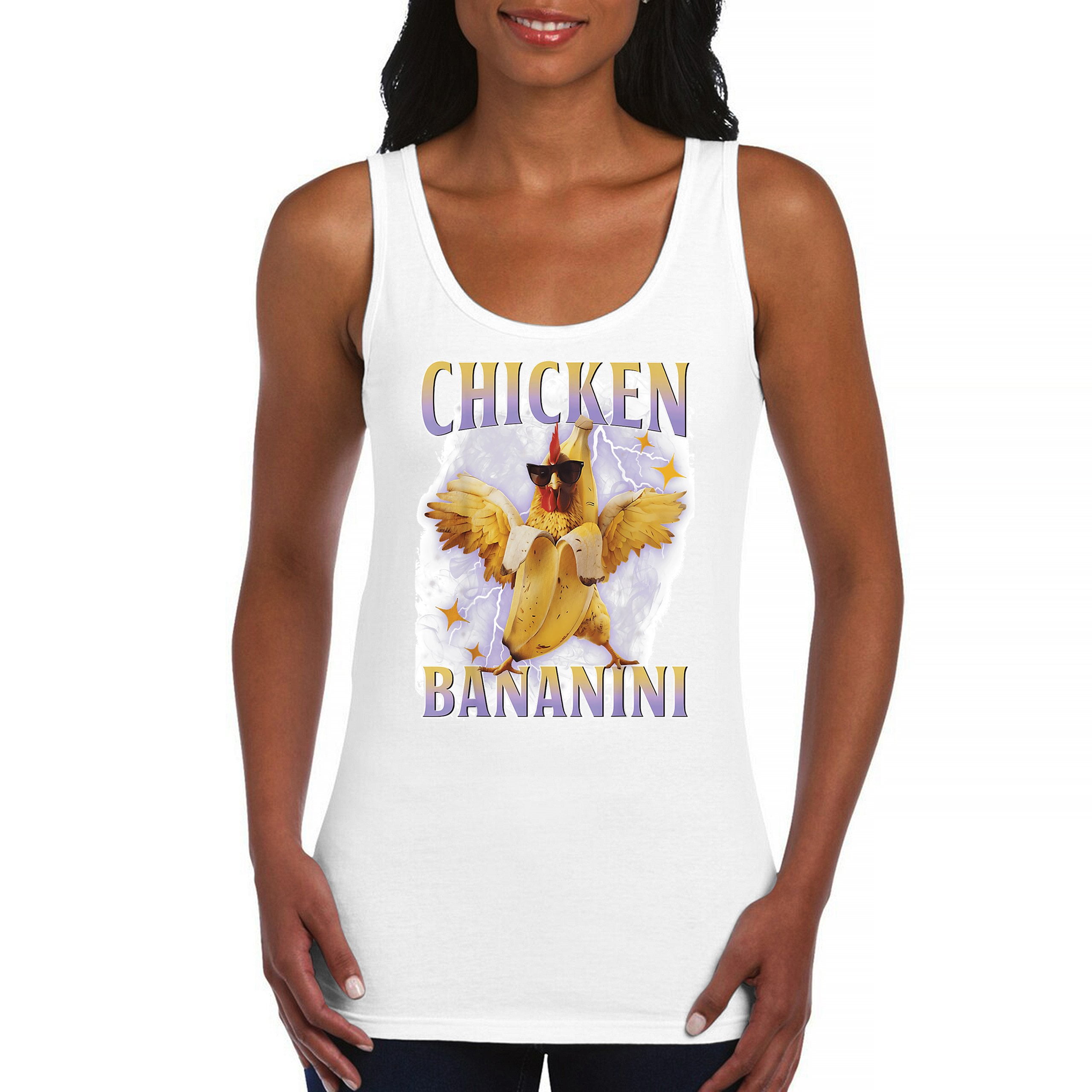 Chicken Bananini Women's Tank Top Funny Italian Brainrot Gen Z Alpha ...