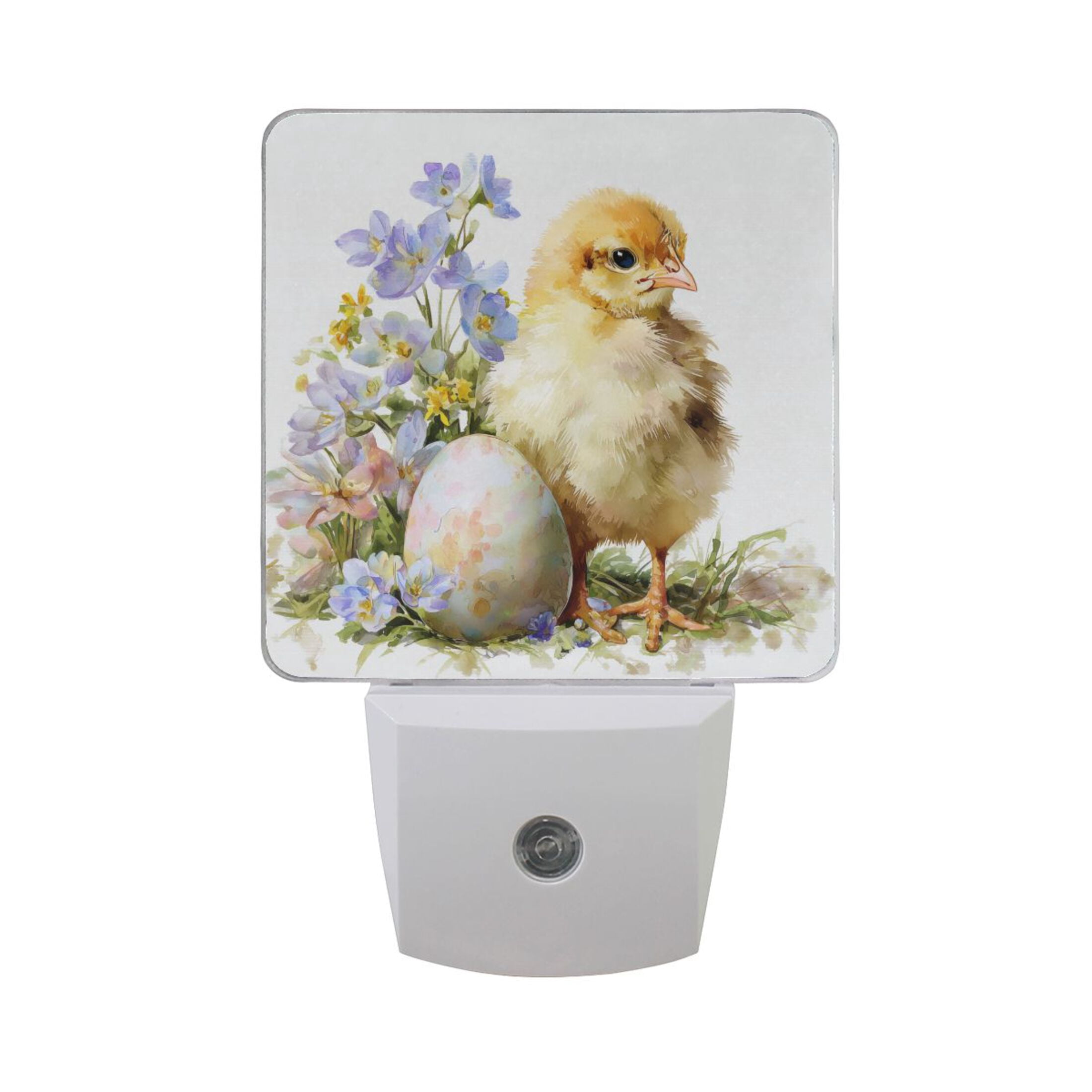 Chicken Beside Flowers Easter Eggs LED Night Light Sensor Lamp Plug-in ...
