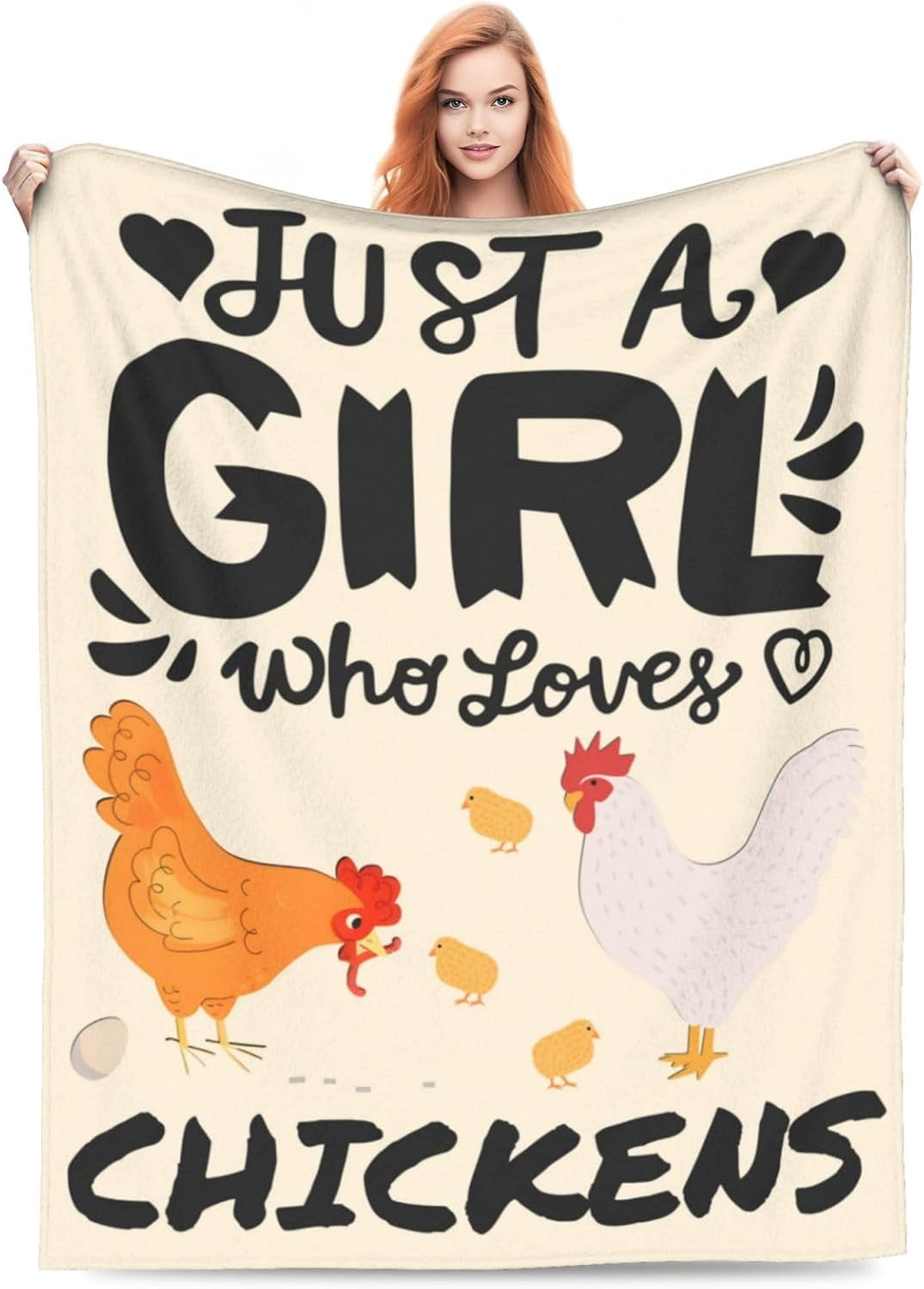 Chicken Blanket Gifts for Kids Adults Just A Girl Who Loves Chickens ...