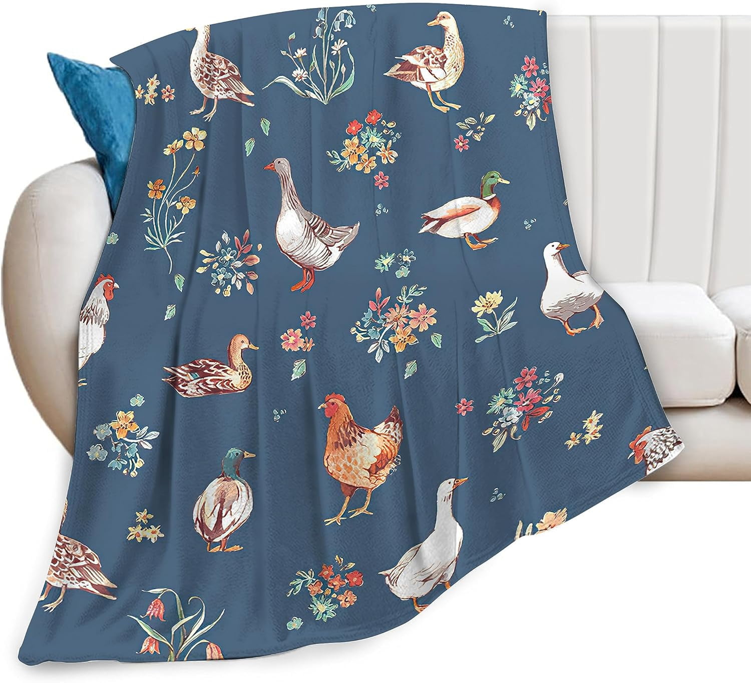 Chicken Blanket Soft Warm Cozy Mallard Duck Throw Blankets for Boys ...