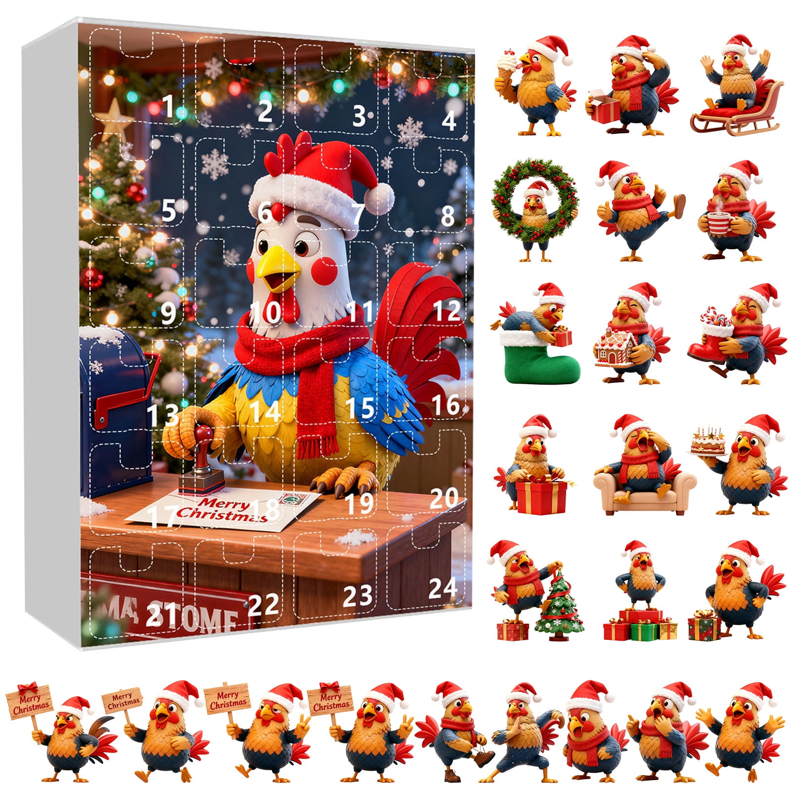 Chicken Blind Box Chicken Toy Chicken Countdown Calendar Chicken Advent ...