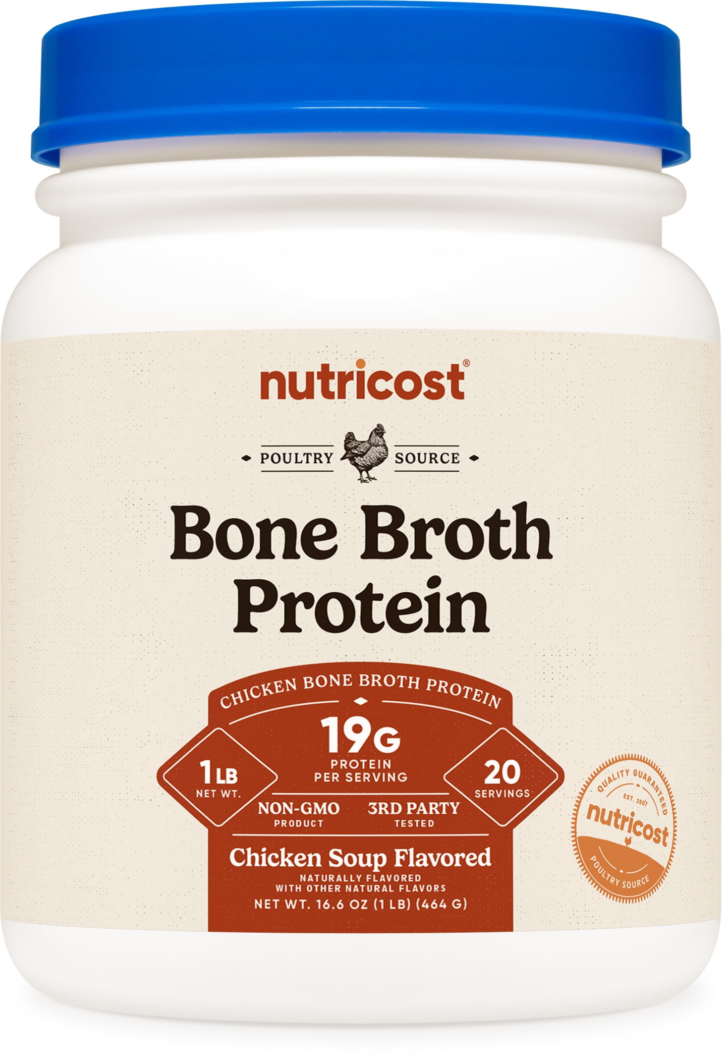 Nutricost Chicken Bone Broth Protein Powder 20 Servings, Chicken Flavor ...