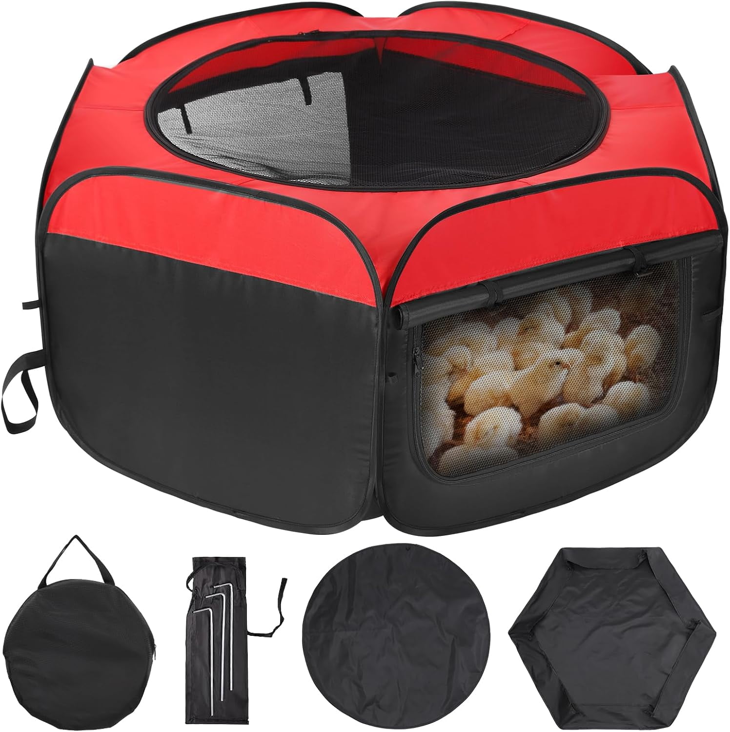 Chicken Brooder Box for Chick Starter Kit,Portable Chick Brooder Pen ...