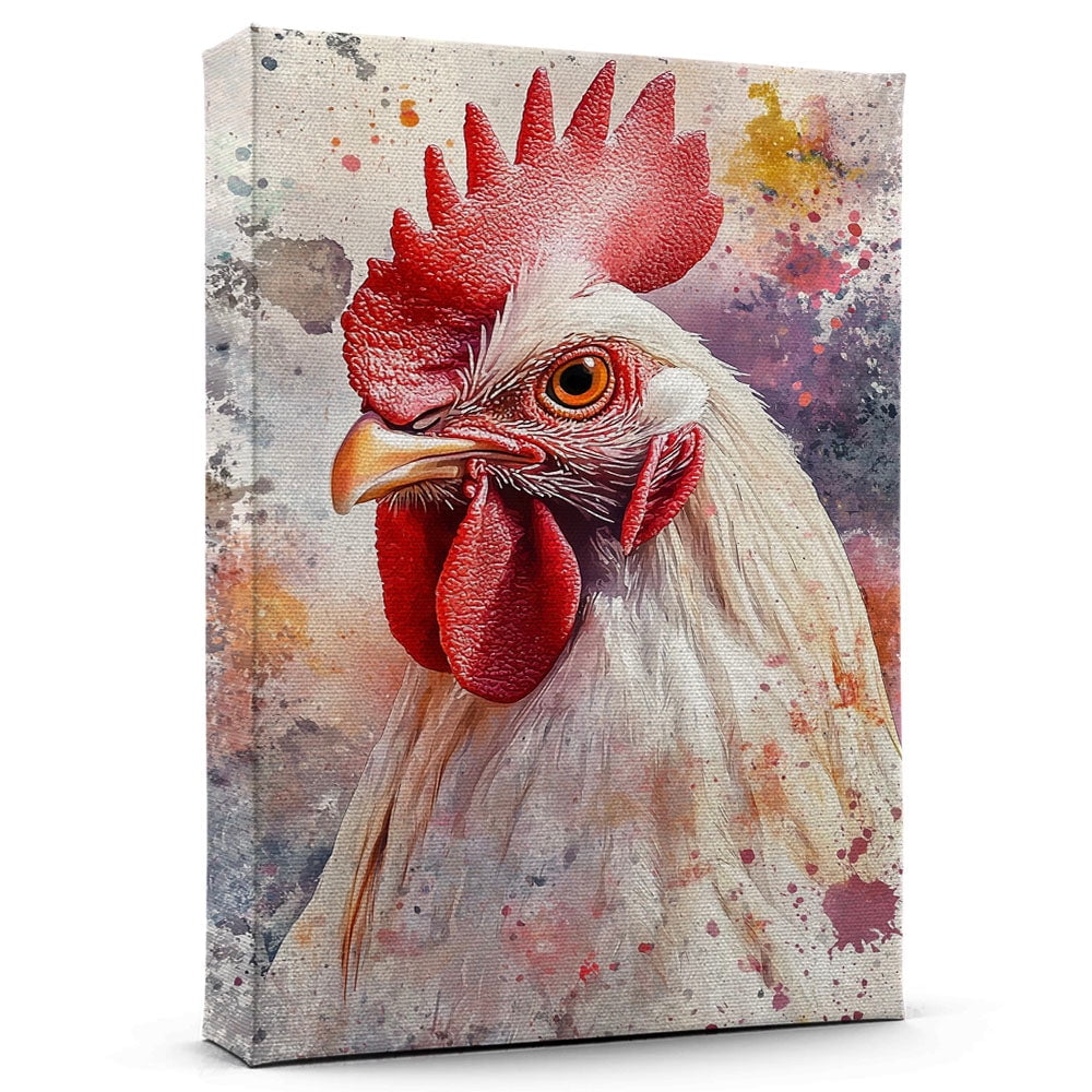 Chicken Buff Brahma Rooster Canvas Wall Art Animal Decor, Chicken Buff ...
