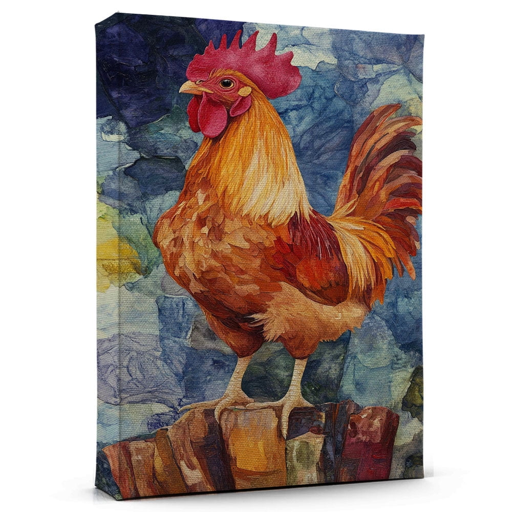 Chicken Buff Japanese Bantam Rooster Canvas Wall Art Animal Decor ...